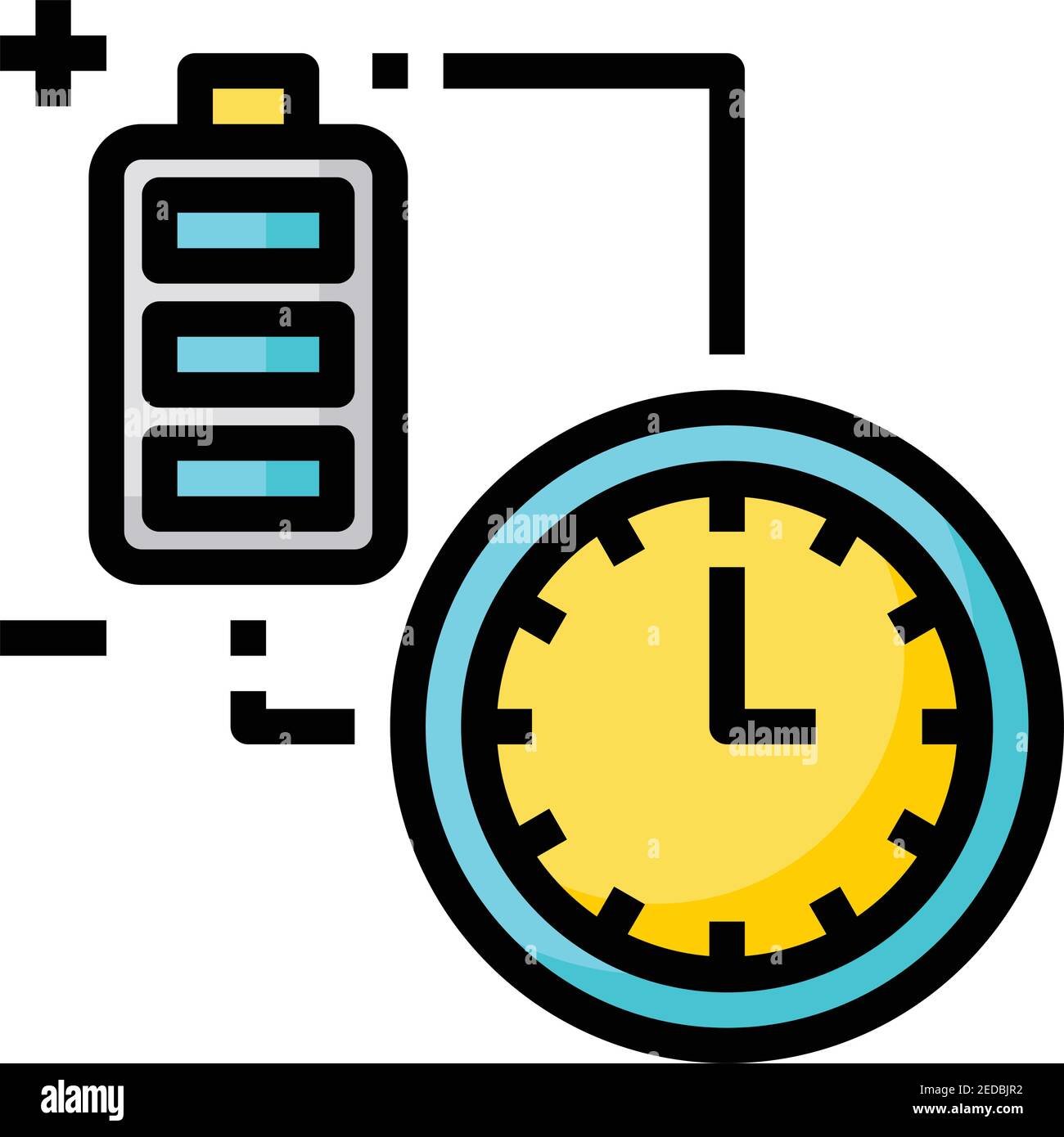 Charge clock Stock Vector Images - Alamy