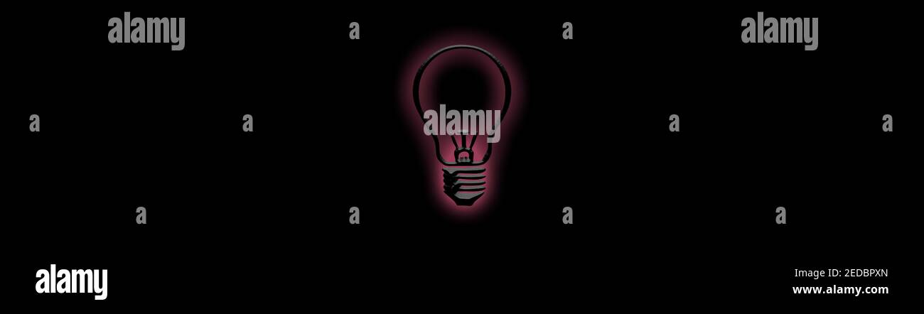 Light bulb. abstraction of the light bulb. abstract representation of ...