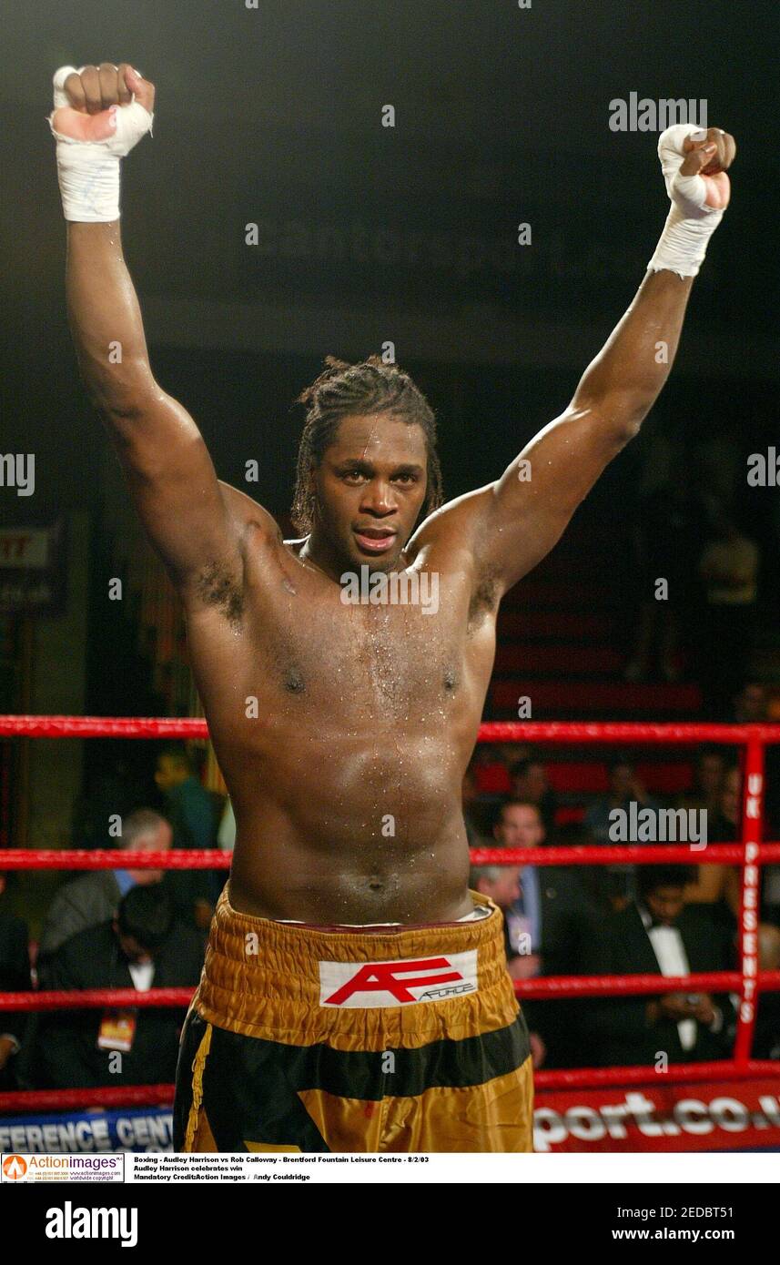 Audley harrison celebrates hi-res stock photography and images - Alamy