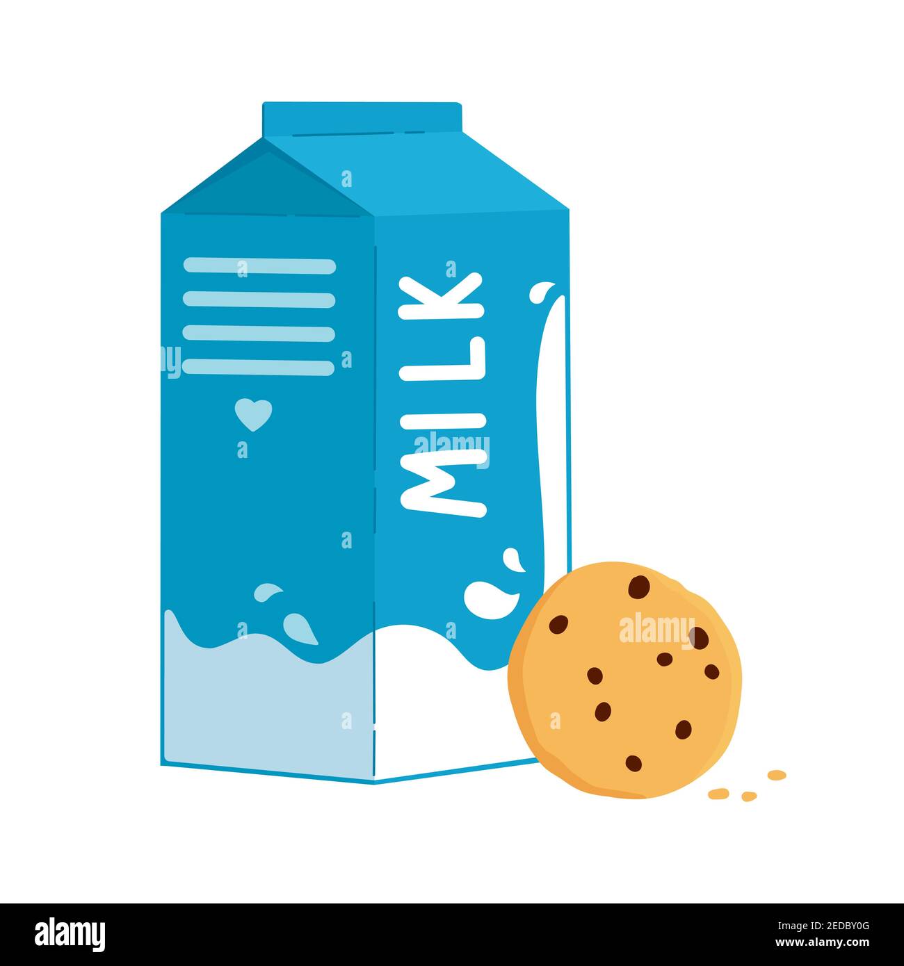 Milk and cookie clipart Stock Vector Images - Alamy
