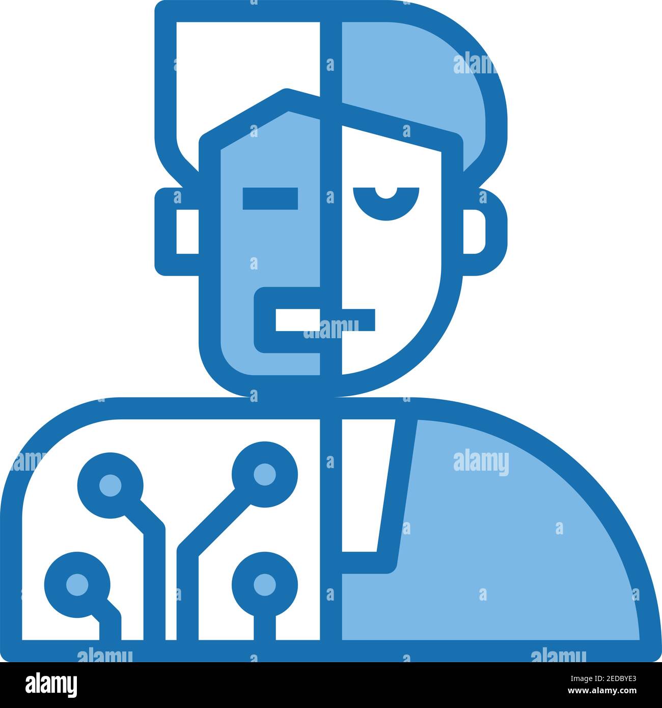 Half and half hair Stock Vector Images - Alamy