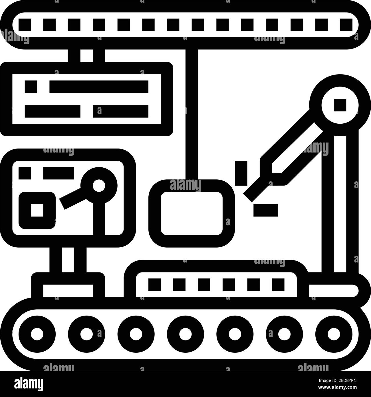 Conveyor factory Stock Vector Images - Alamy