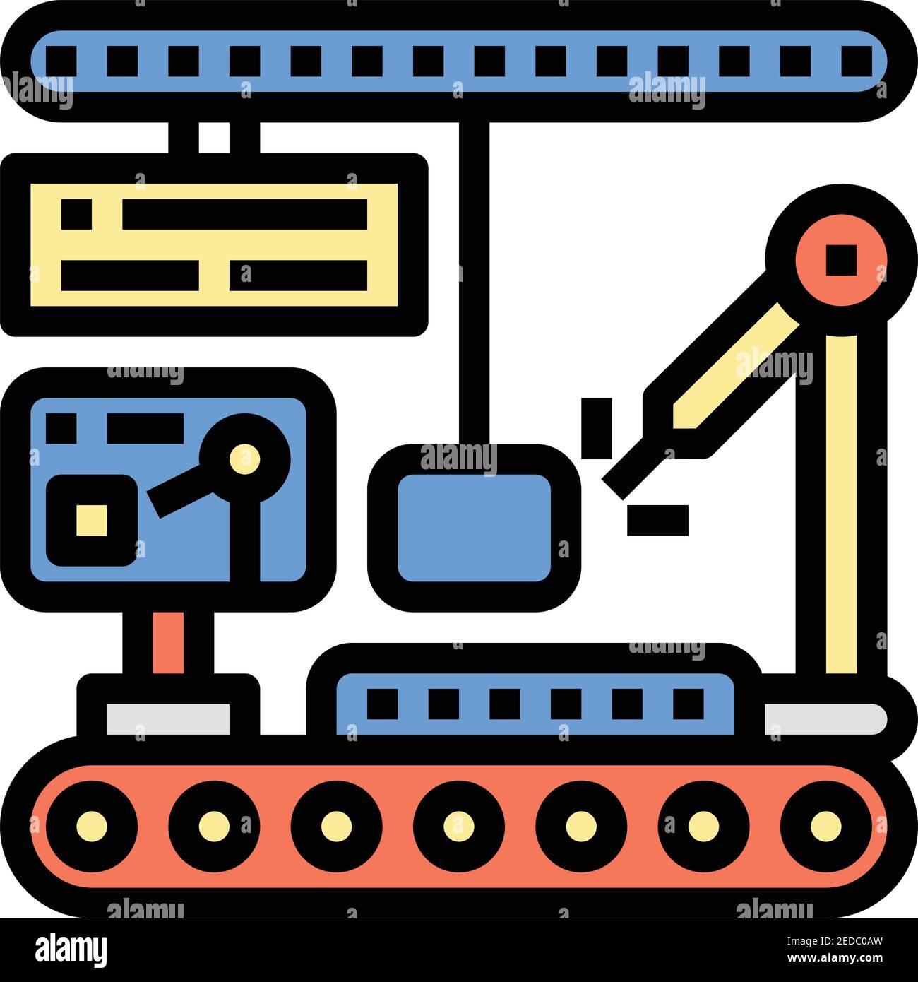 Conveyor factory Stock Vector Images - Alamy