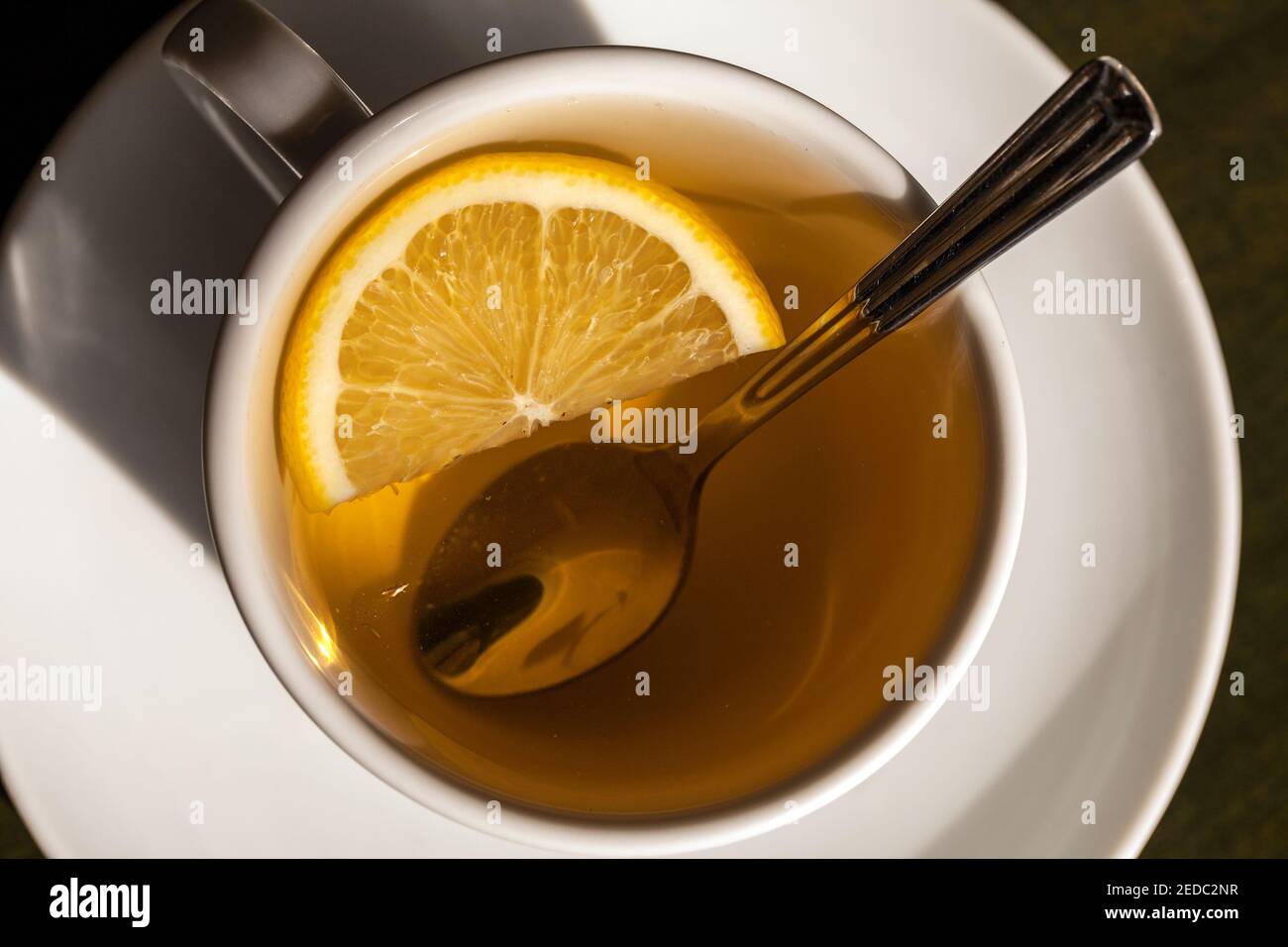 Healthy Hot Drink Tea Cup with Lemon Stock Photo - Alamy