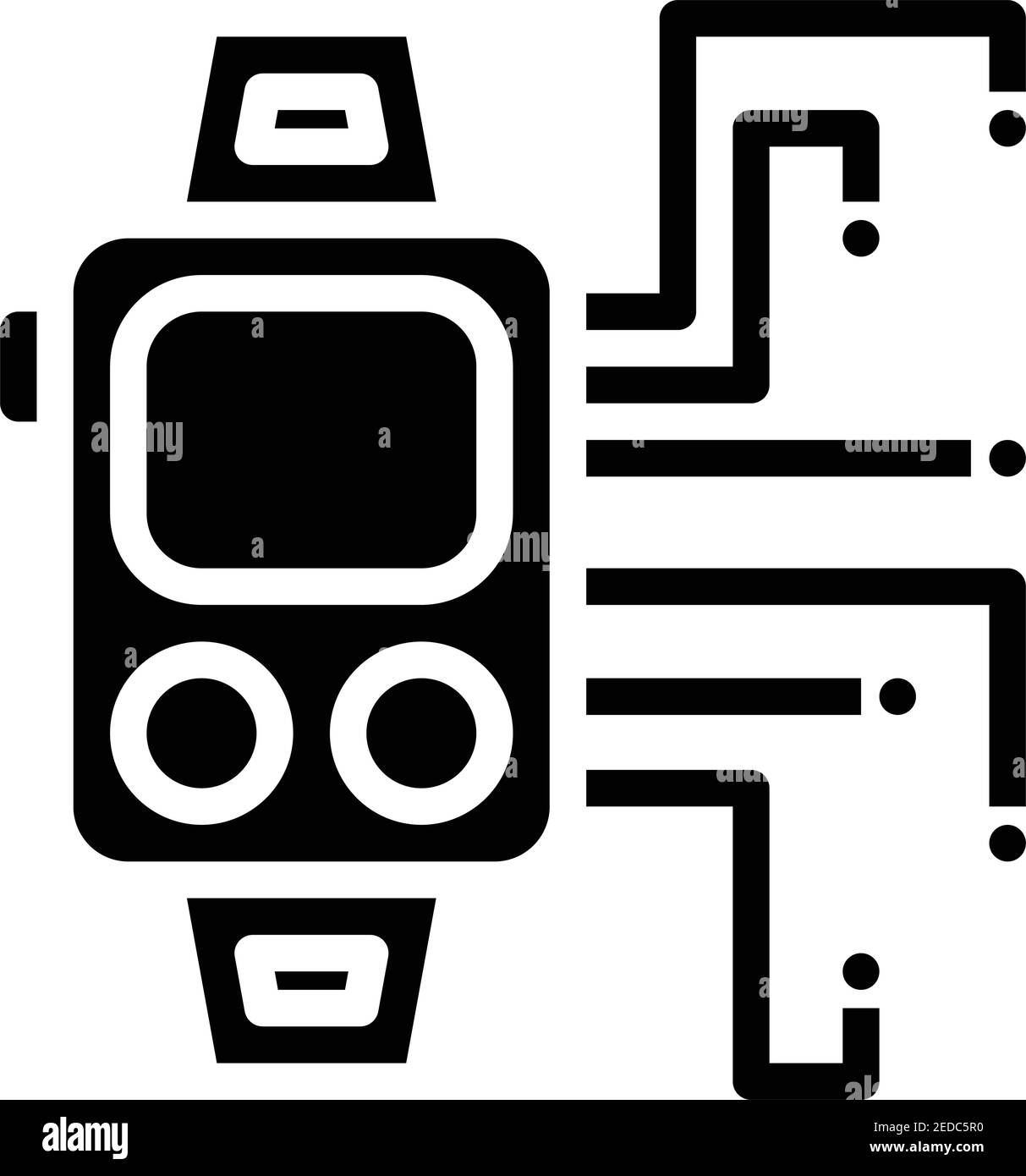 Smartwatch vector vectors Black and White Stock Photos & Images - Alamy