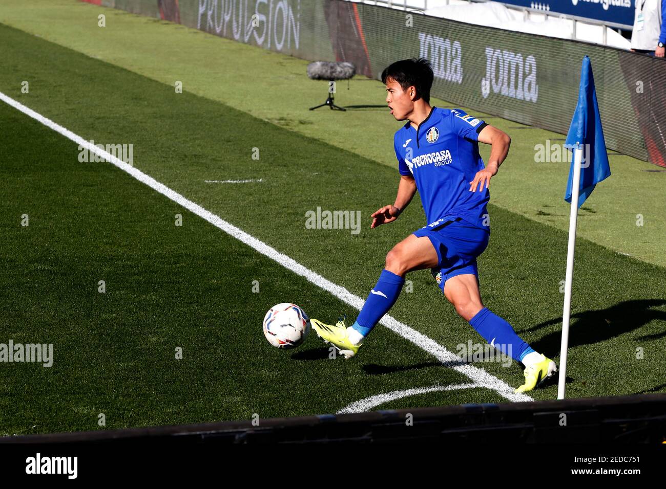 Getafe, Spain. Credit: D. 14th Feb, 2021. Takefusa Kubo (Getafe ...