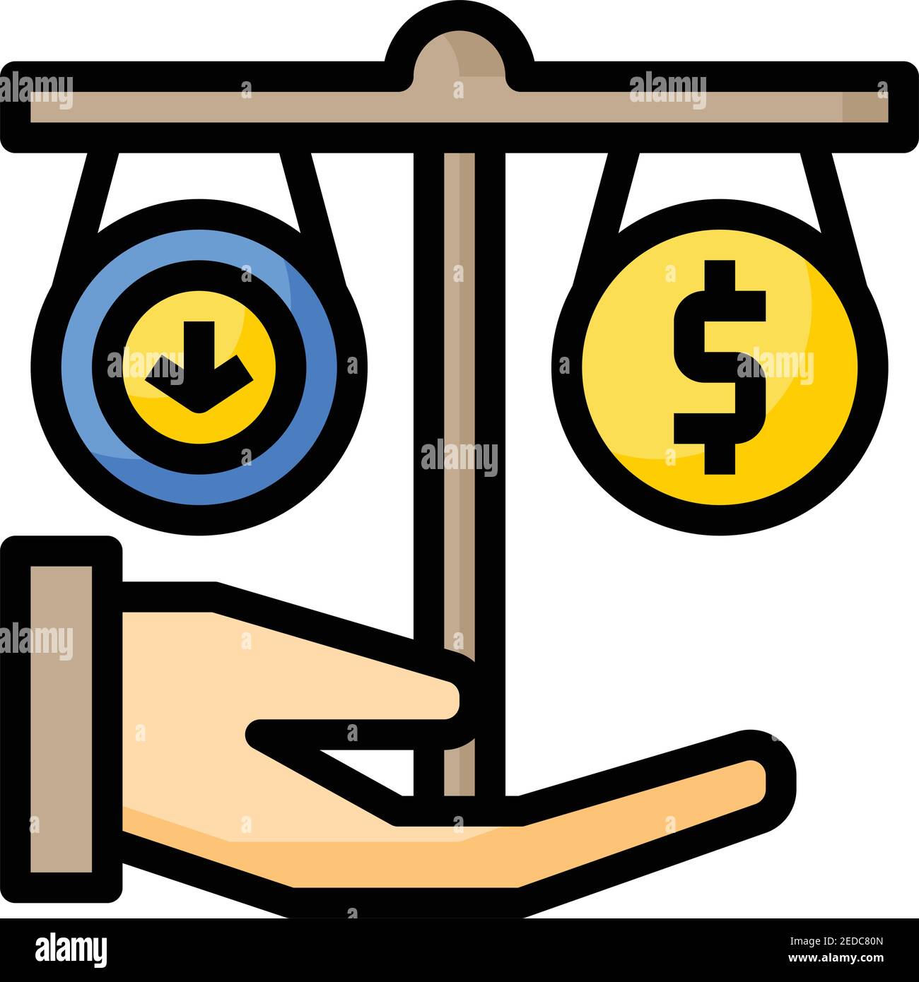 Balance your money Stock Vector Images - Alamy