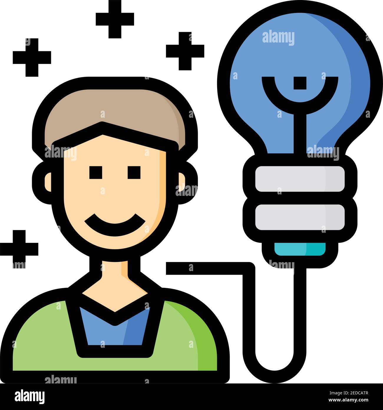 Man think Stock Vector Images - Alamy