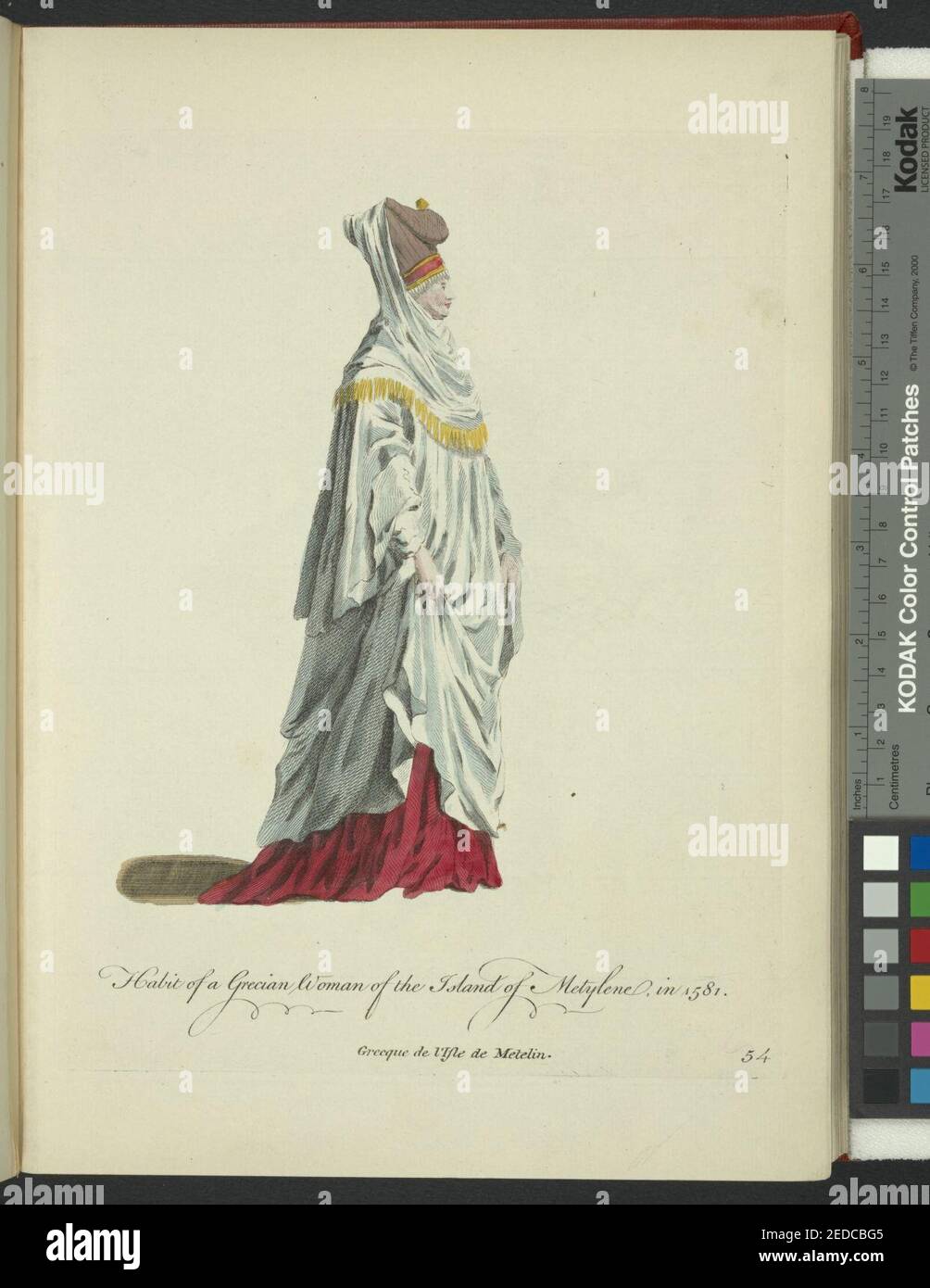 Habit of a Grecian woman of the Island of Metylene in 1581. Grecque de ...