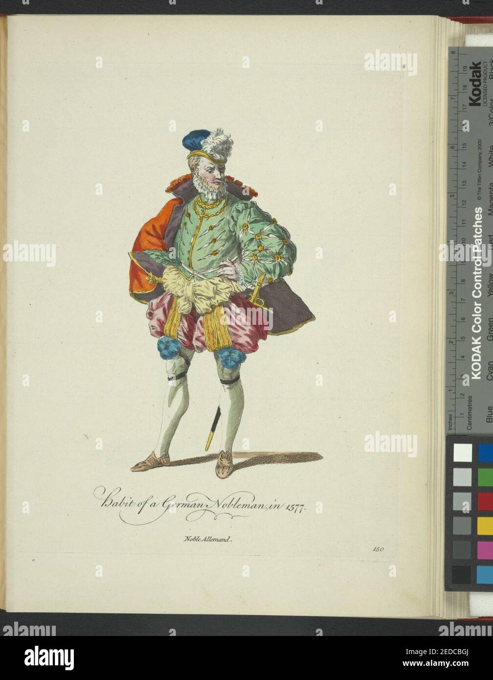 Habit of a German nobleman in 1577. Noble Allemand Stock Photo - Alamy
