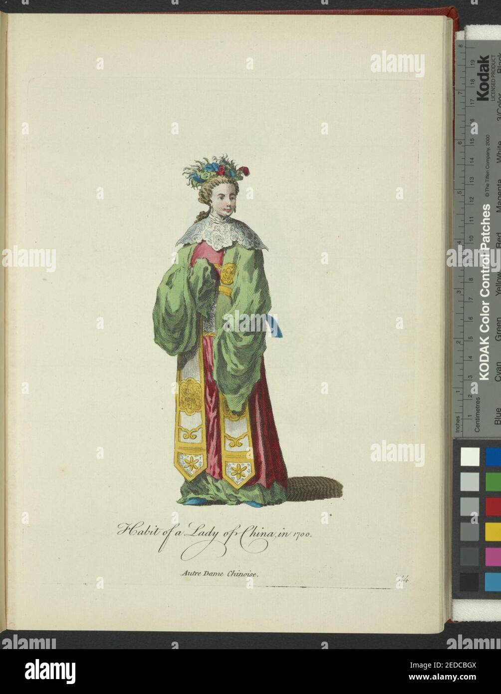 Habit of a lady of China in 1700. Autre dame Chinoise Stock Photo - Alamy