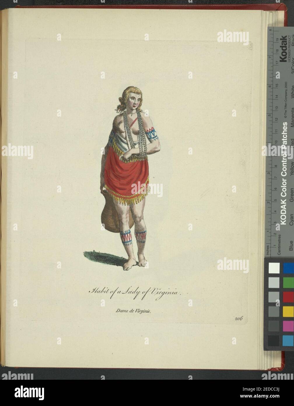 Habit of a lady of Virginia. Dame de Virginie Stock Photo - Alamy