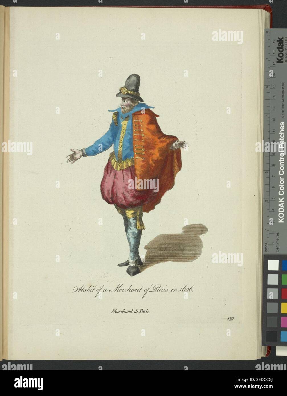 Habit of a merchant of Paris in 1626. Marchand de Paris Stock Photo - Alamy