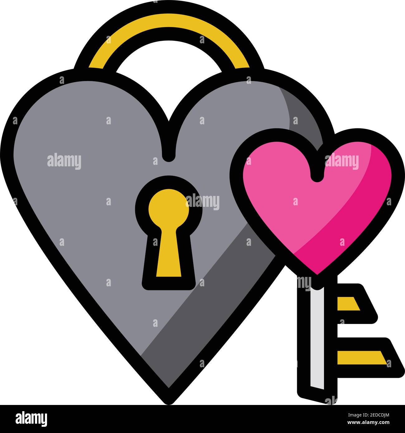 The lock of love Stock Vector Images - Alamy