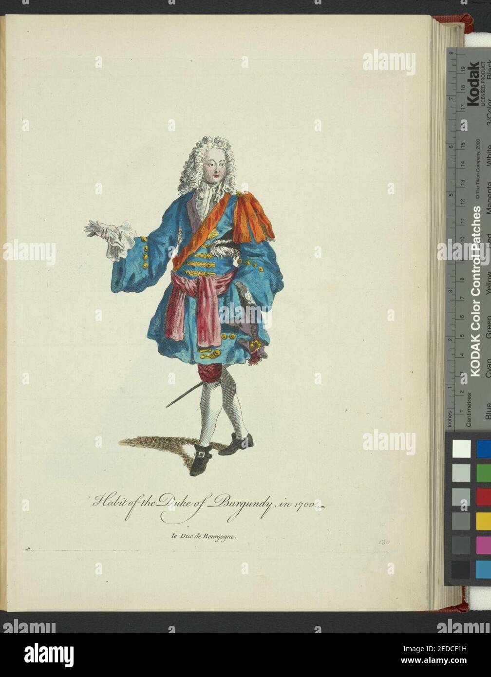 Habit of the Duke of Burgundy in 1700. Le Duc de Bourgogne Stock Photo ...