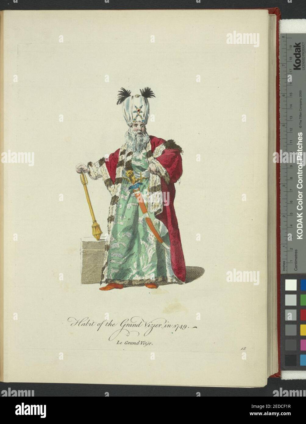 Habit of the grand vizier in 1749. Le grand vizir Stock Photo - Alamy