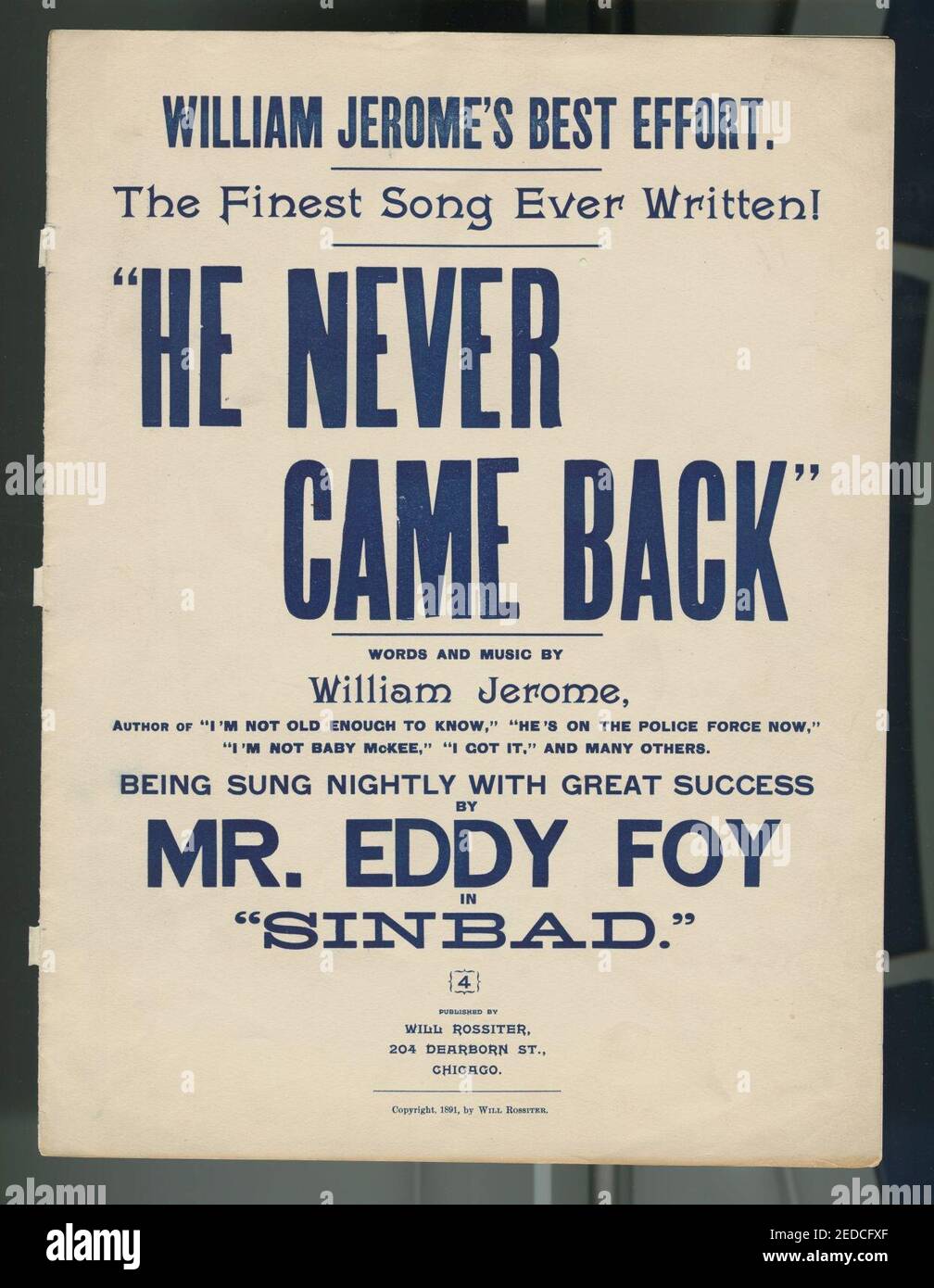 He never came back Stock Photo - Alamy