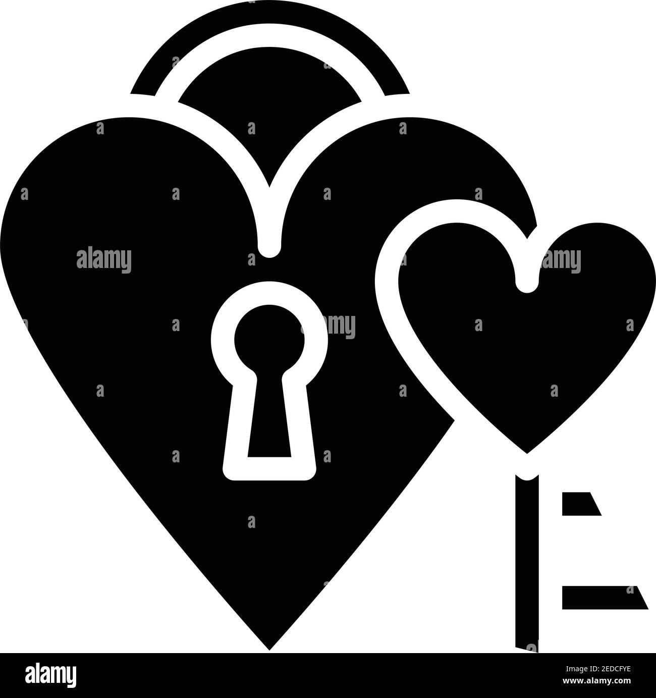 Black Love Art Lock And Key