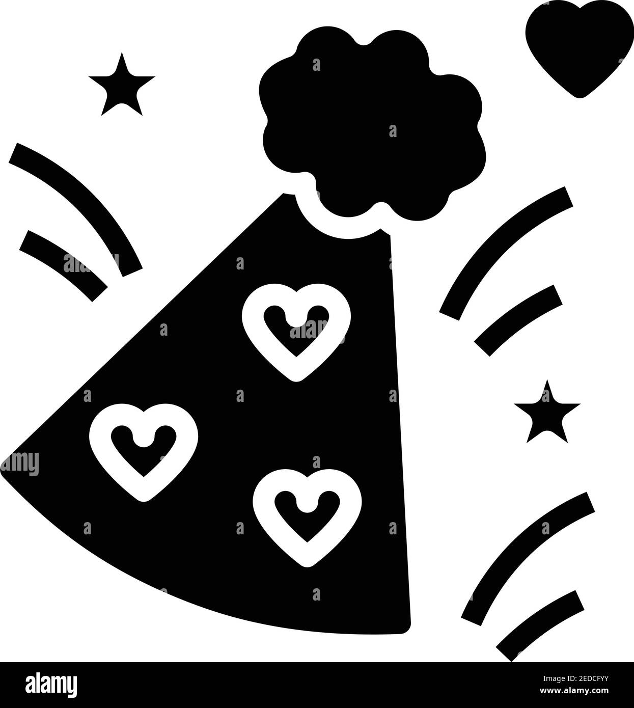 Hat, party, star, happy, heart icon Stock Vector Image & Art - Alamy