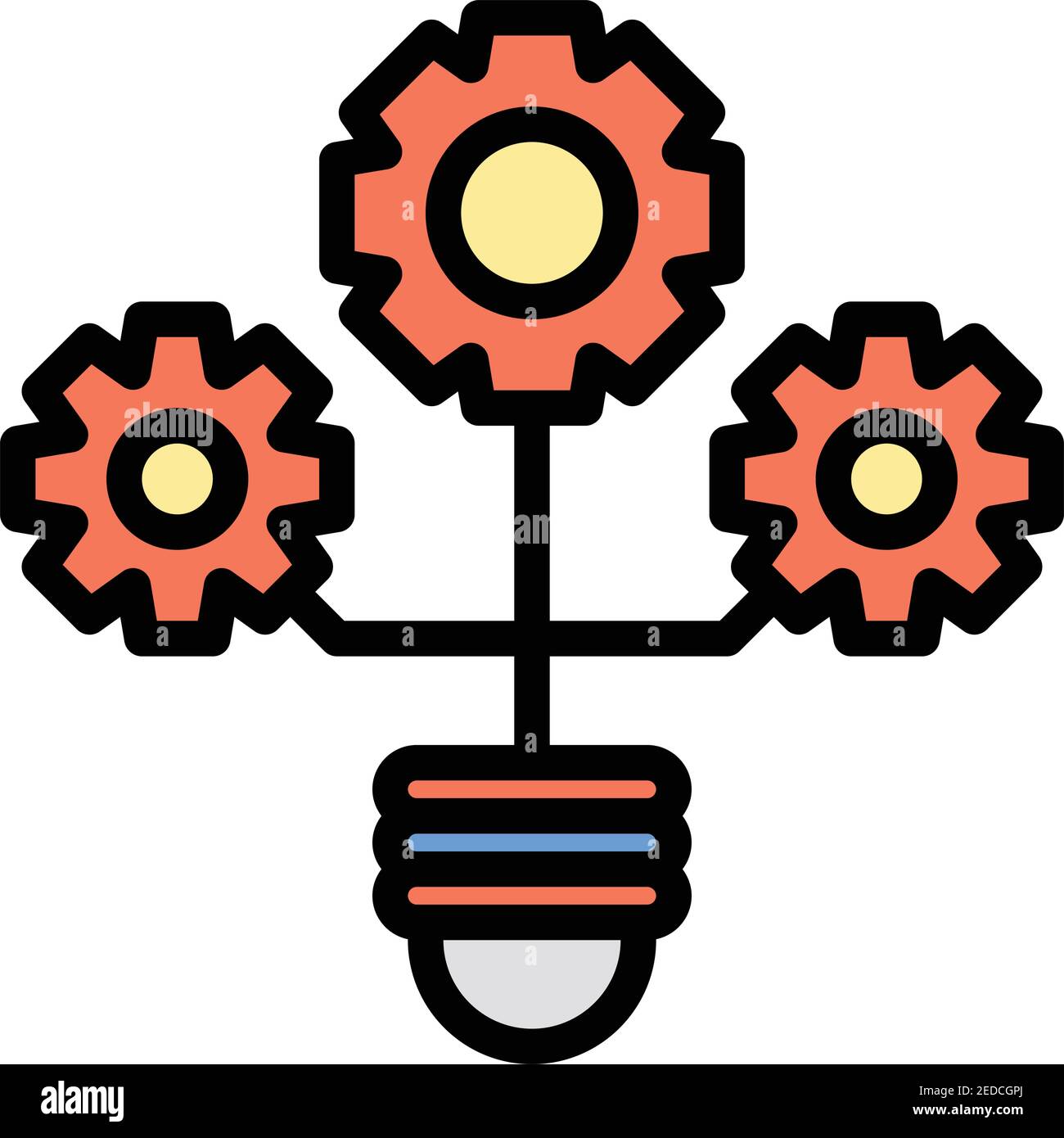 Idea gears Stock Vector Images - Alamy