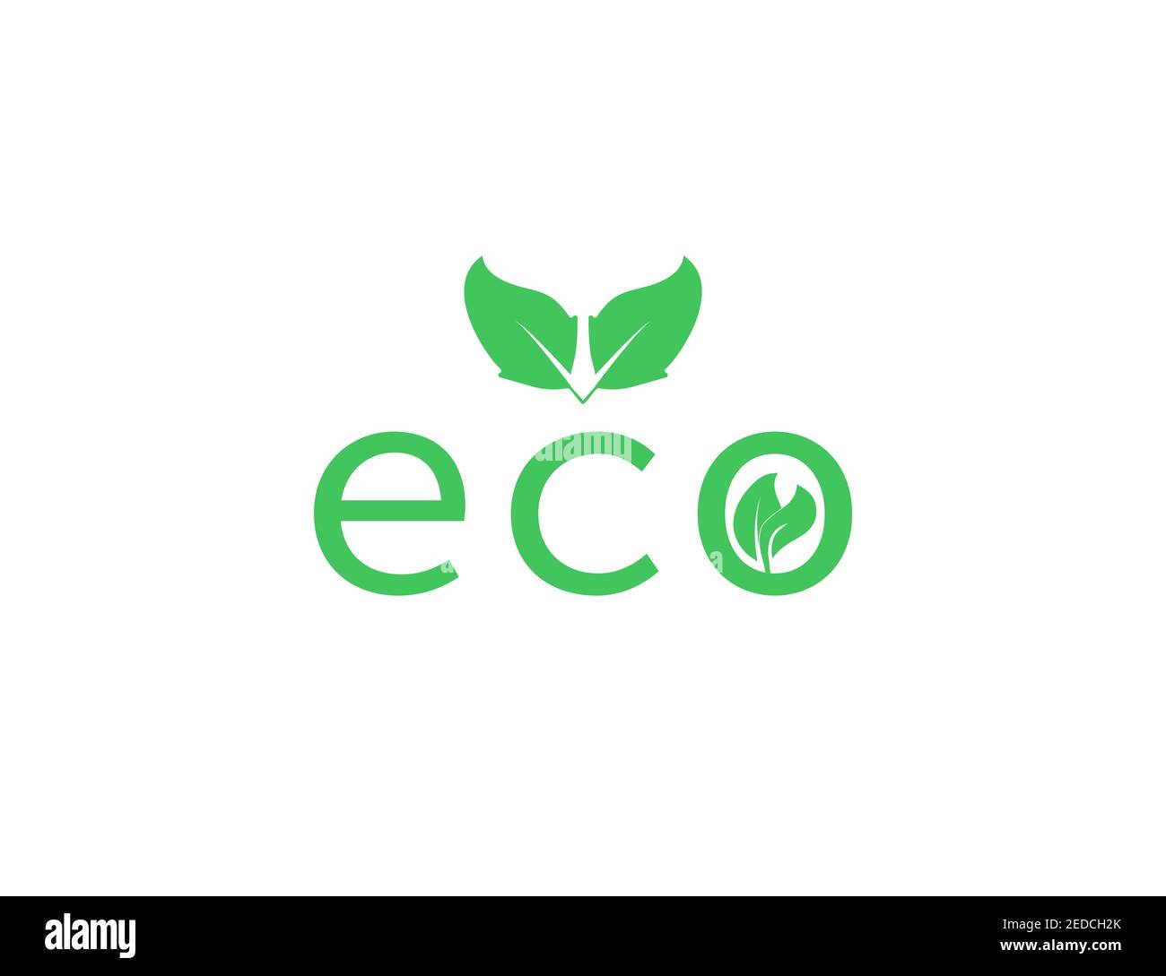 Vector illustration. Green leaf Eco icon Stock Vector Image & Art - Alamy