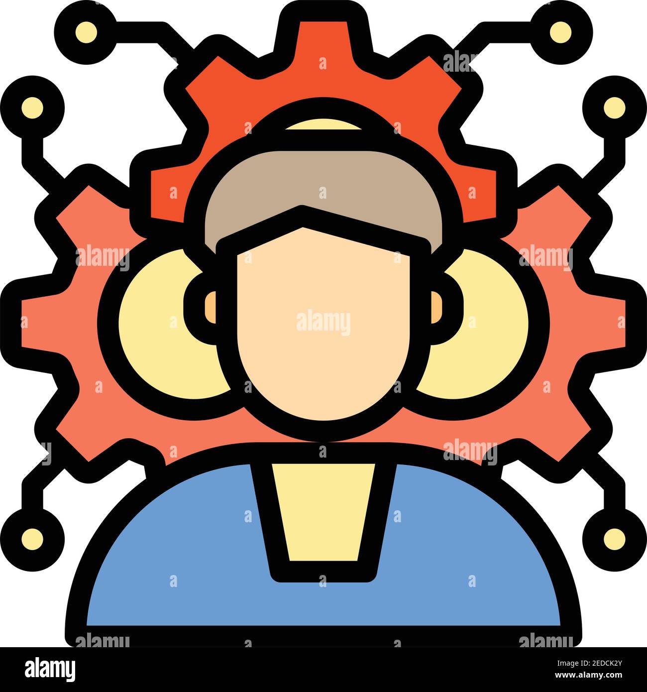 Human in technology Stock Vector Images - Alamy