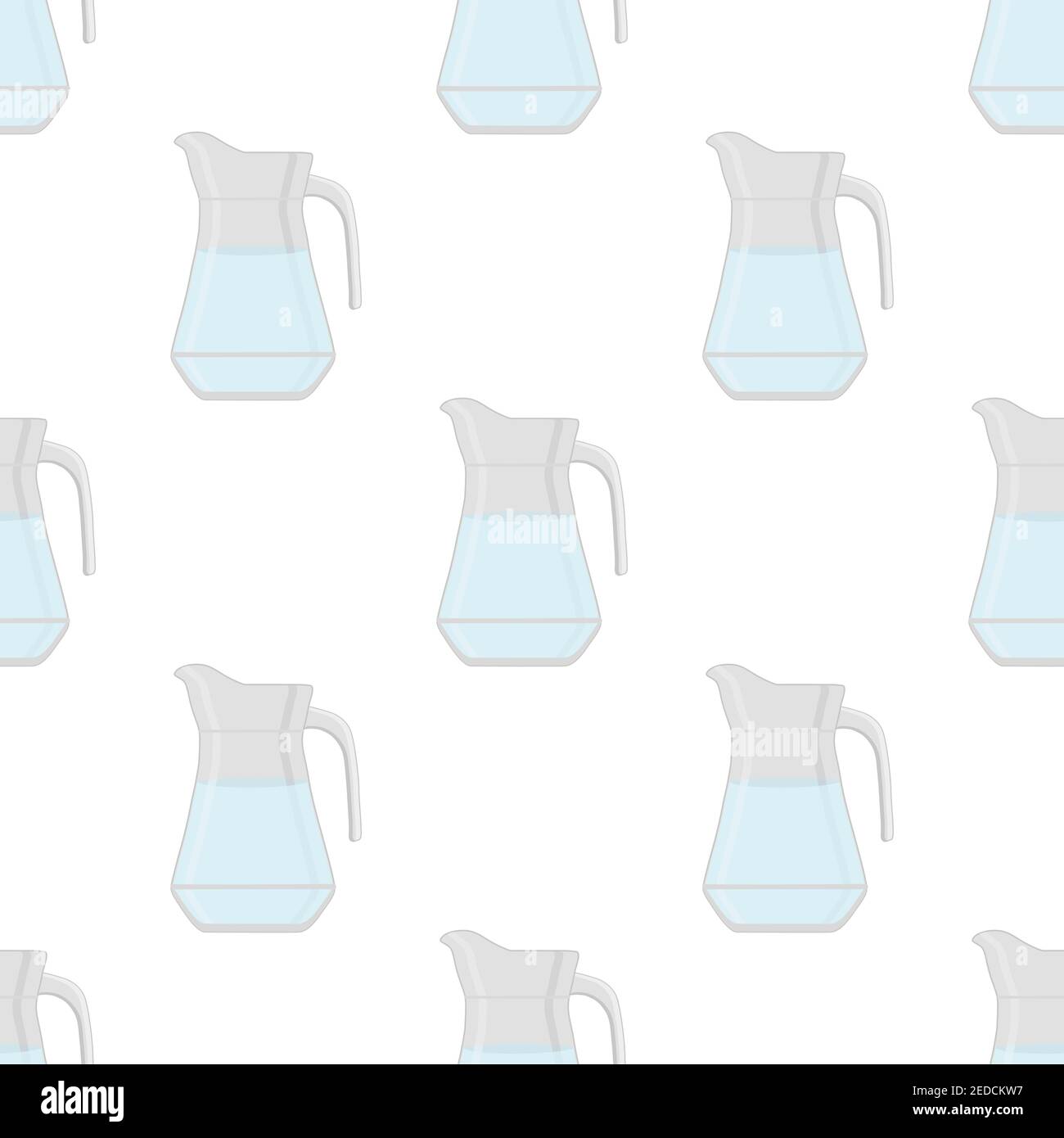 Illustration on theme colored set identical types glass jugs for ...
