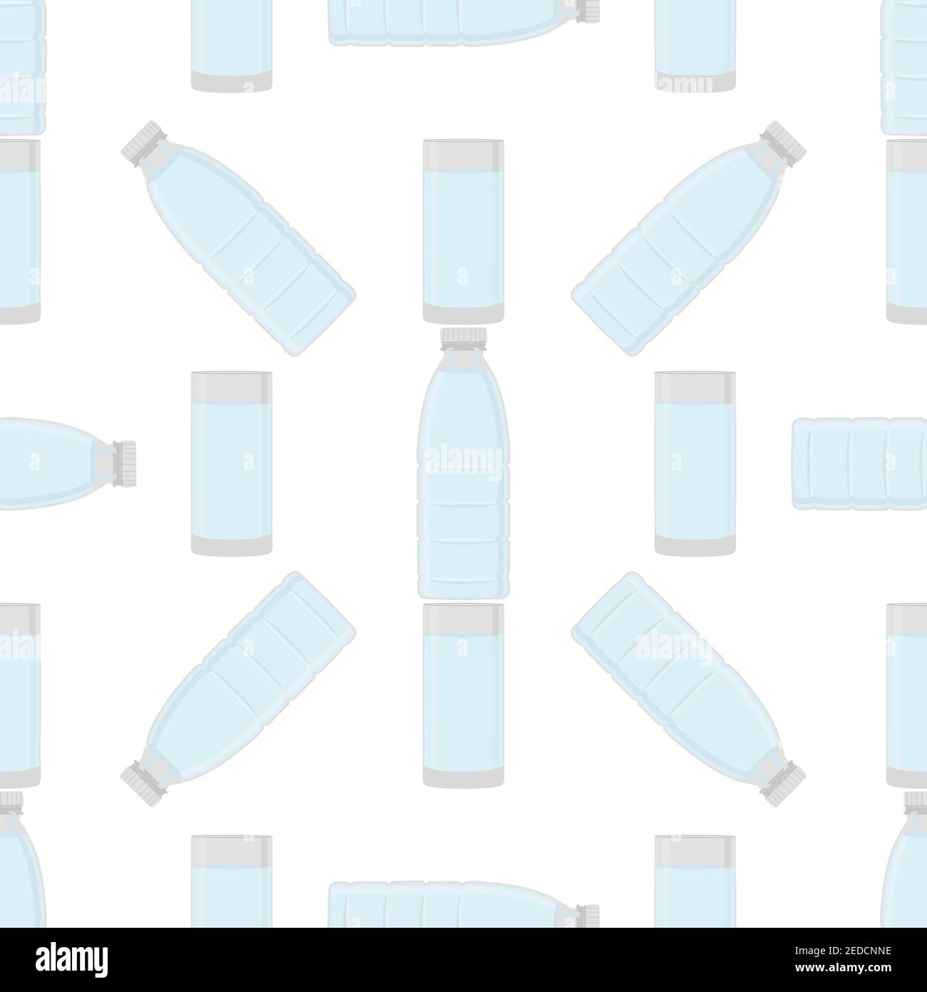 Illustration on theme set identical types plastic bottles for drinking ...