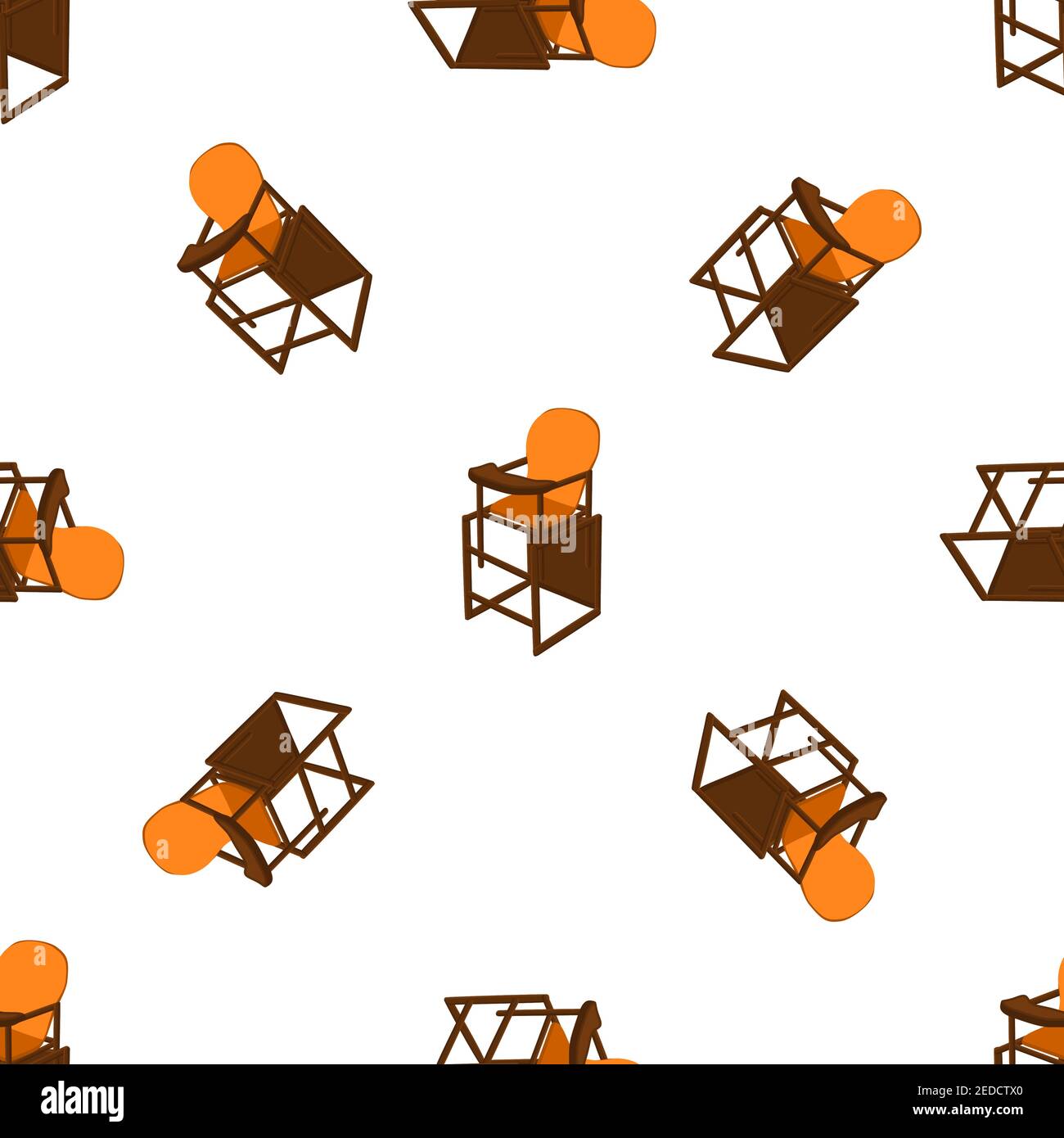 Illustration on theme colorful modern child high chair for baby feeding ...