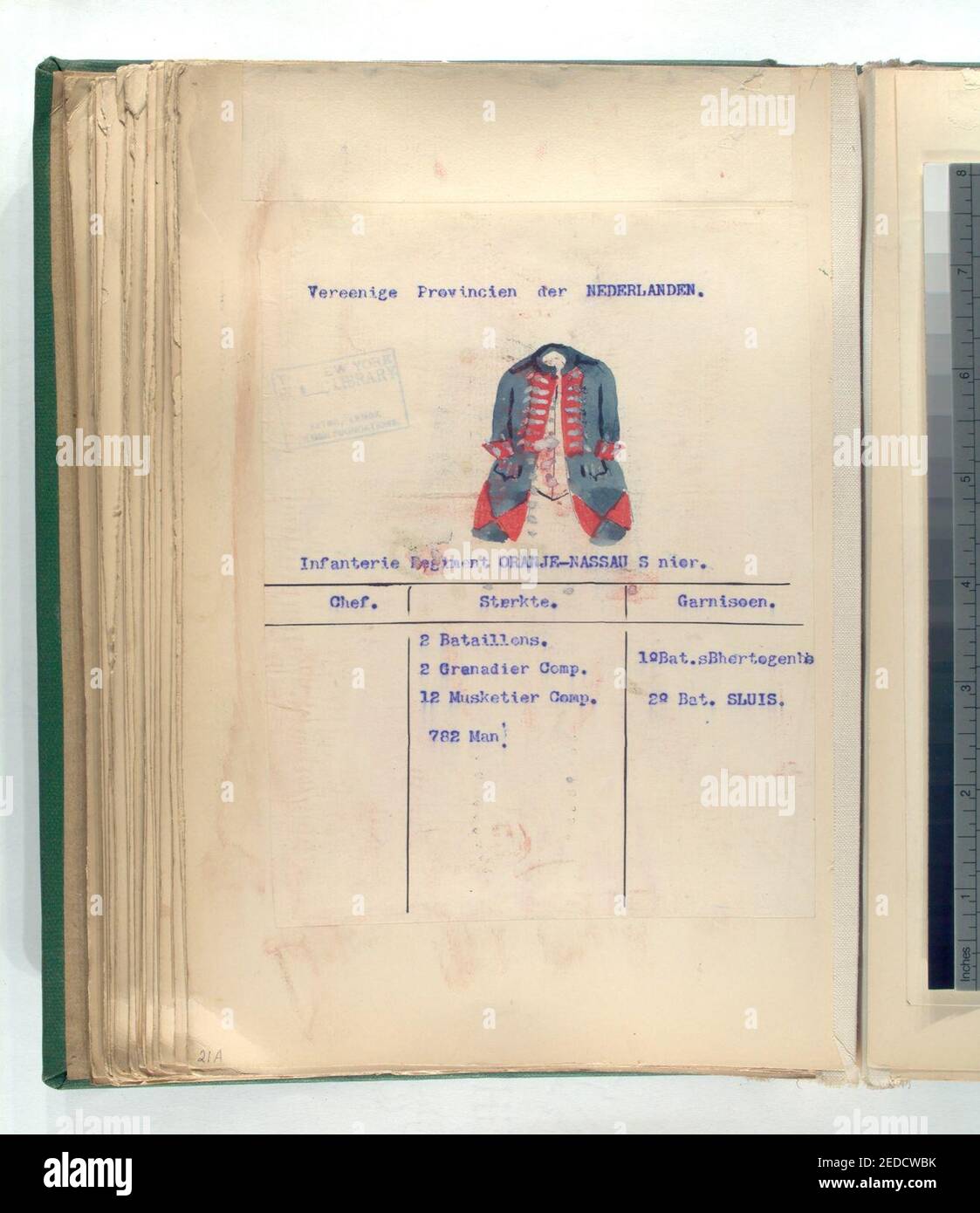 Infanterie Regiment Oranje-Nassau Senior. 1753 Stock Photo - Alamy