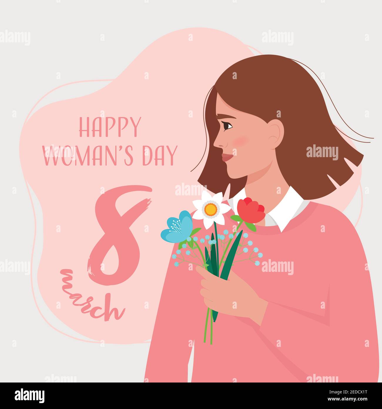 Girl holding spring poster hi-res stock photography and images - Alamy