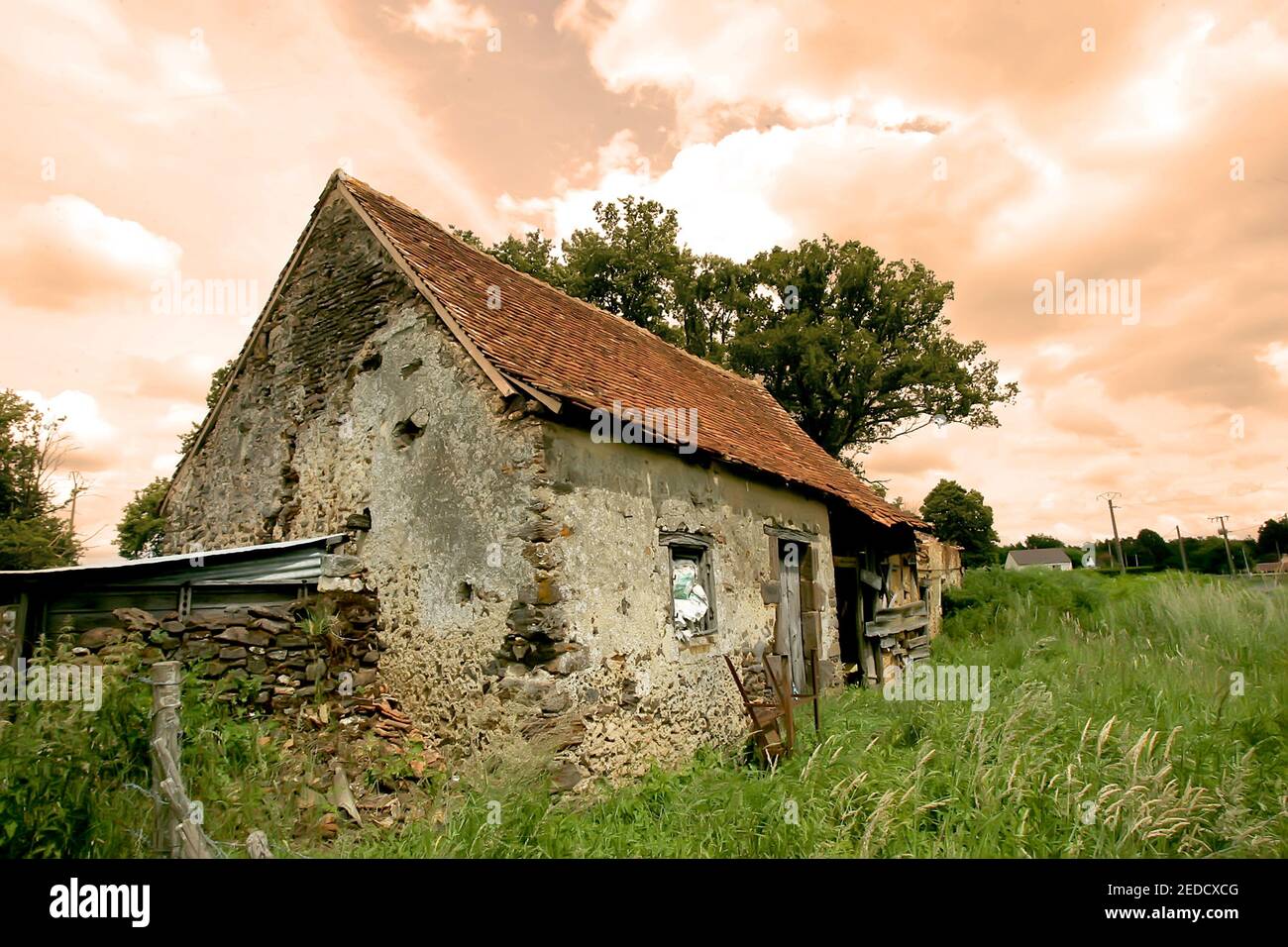 Old french farm house near hi-res stock photography and images - Alamy