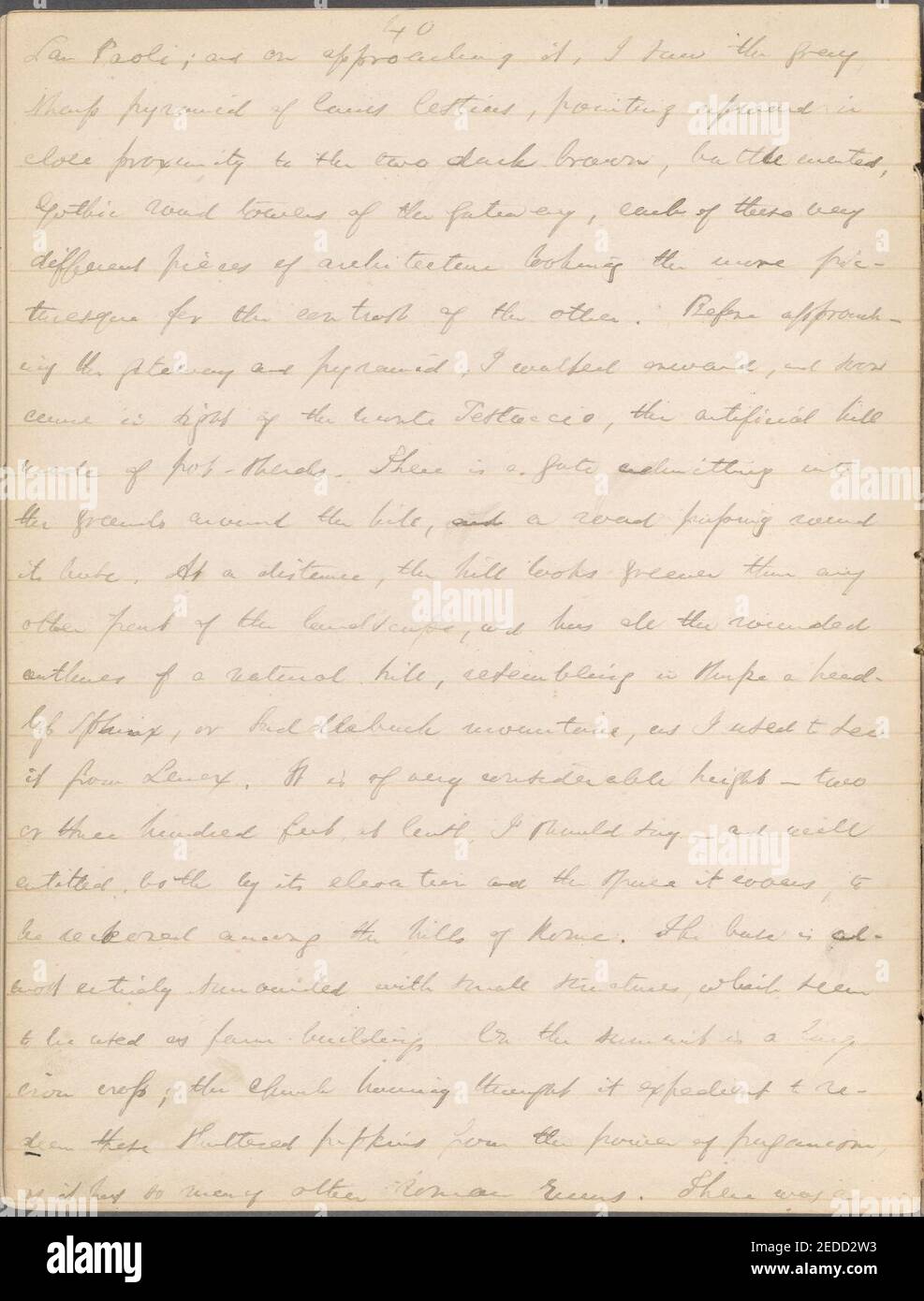 Italian Notebook, kept at Rome. Mar. 11, 1858 - Apr. 22, 1858 Stock ...