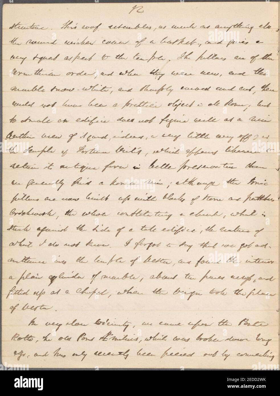 Italian Notebook, kept at Rome. Mar. 11, 1858 - Apr. 22, 1858 Stock ...