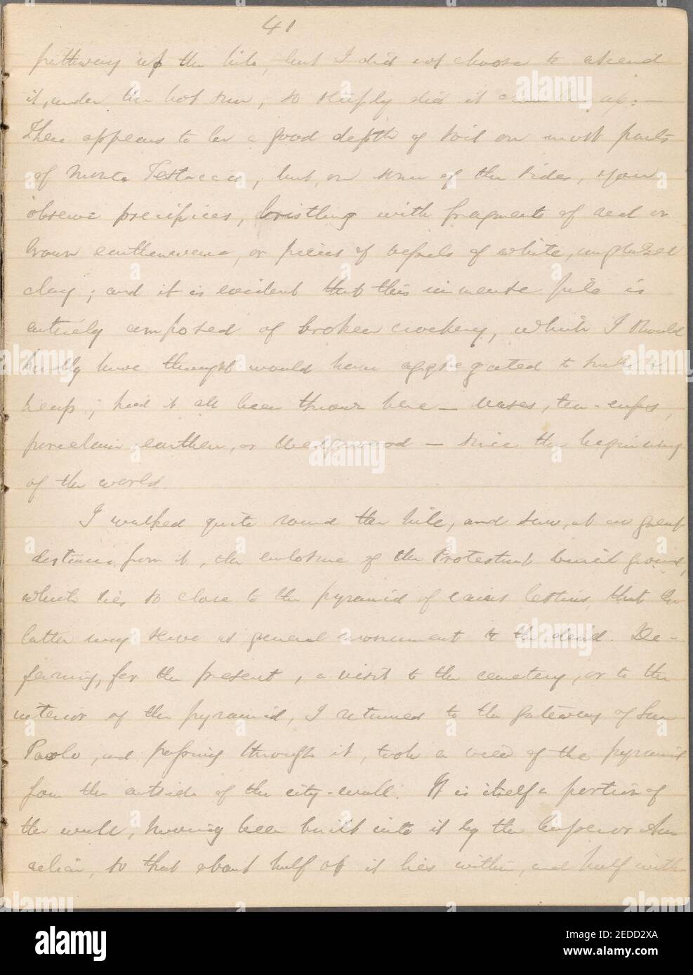 Italian Notebook, kept at Rome. Mar. 11, 1858 - Apr. 22, 1858 Stock ...