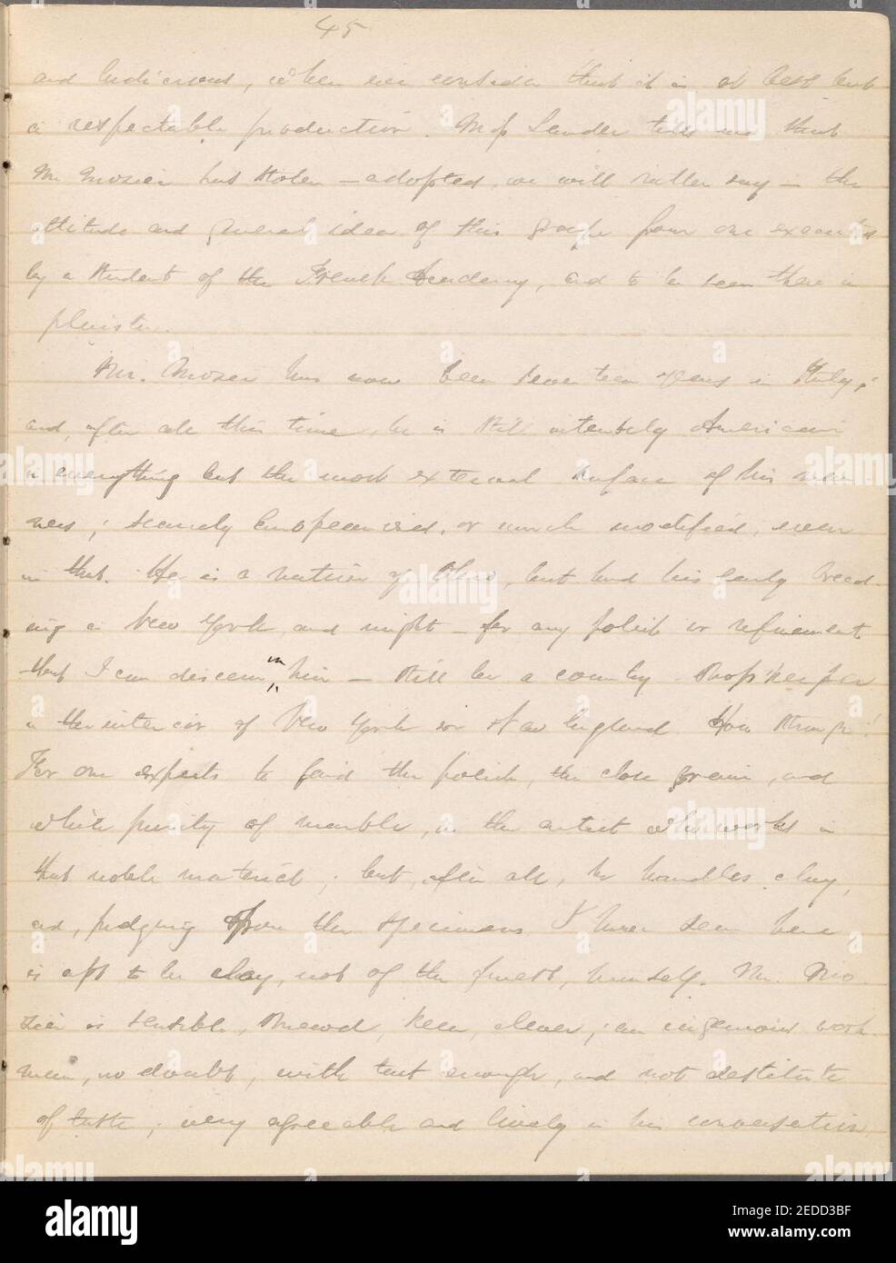 Italian Notebook, kept at Rome. Mar. 11, 1858 - Apr. 22, 1858 Stock ...