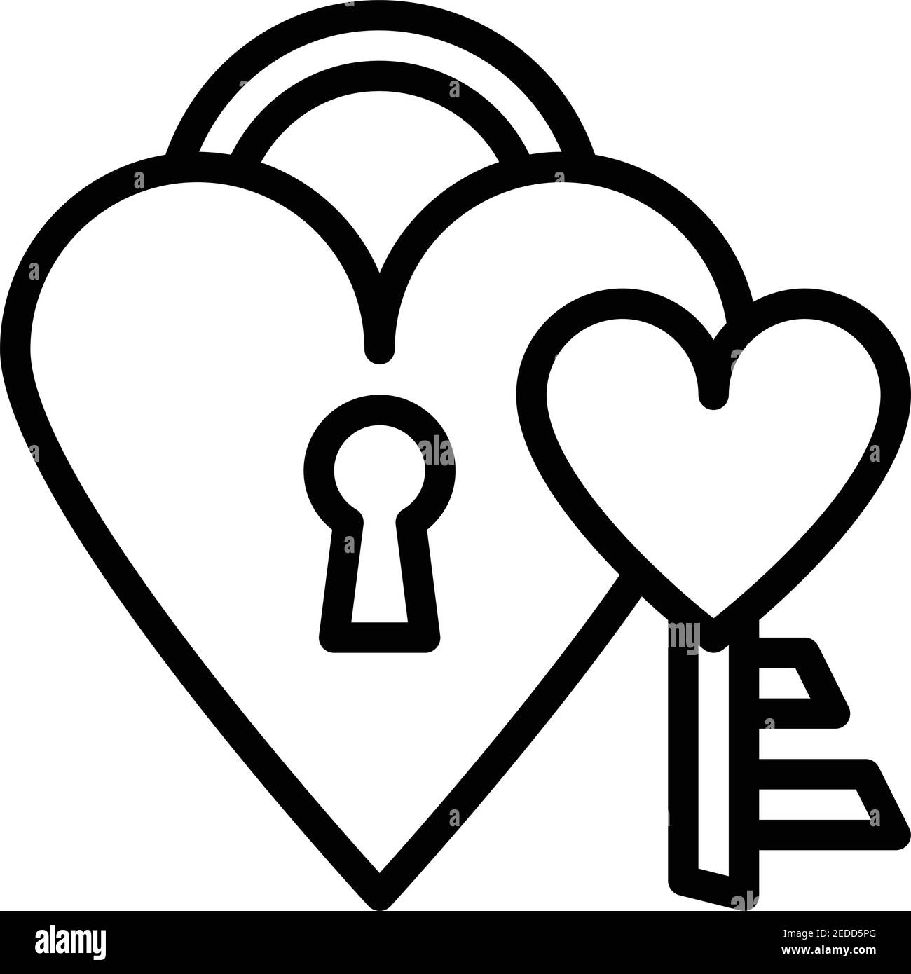 Key, lock, heart, love, together icon Stock Vector Image & Art - Alamy