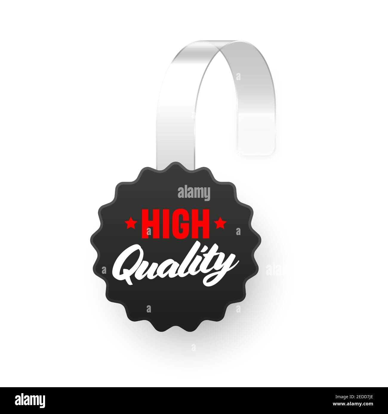 Supermarket promotional wobbler isolated on white background. Realistic ...