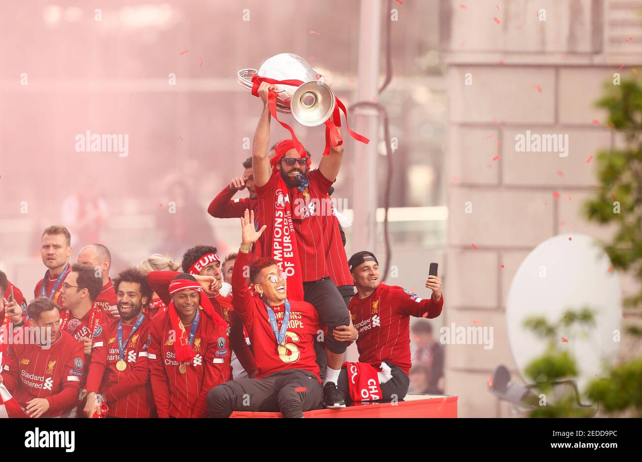 Alisson champions league trophy hi-res stock photography and images - Alamy