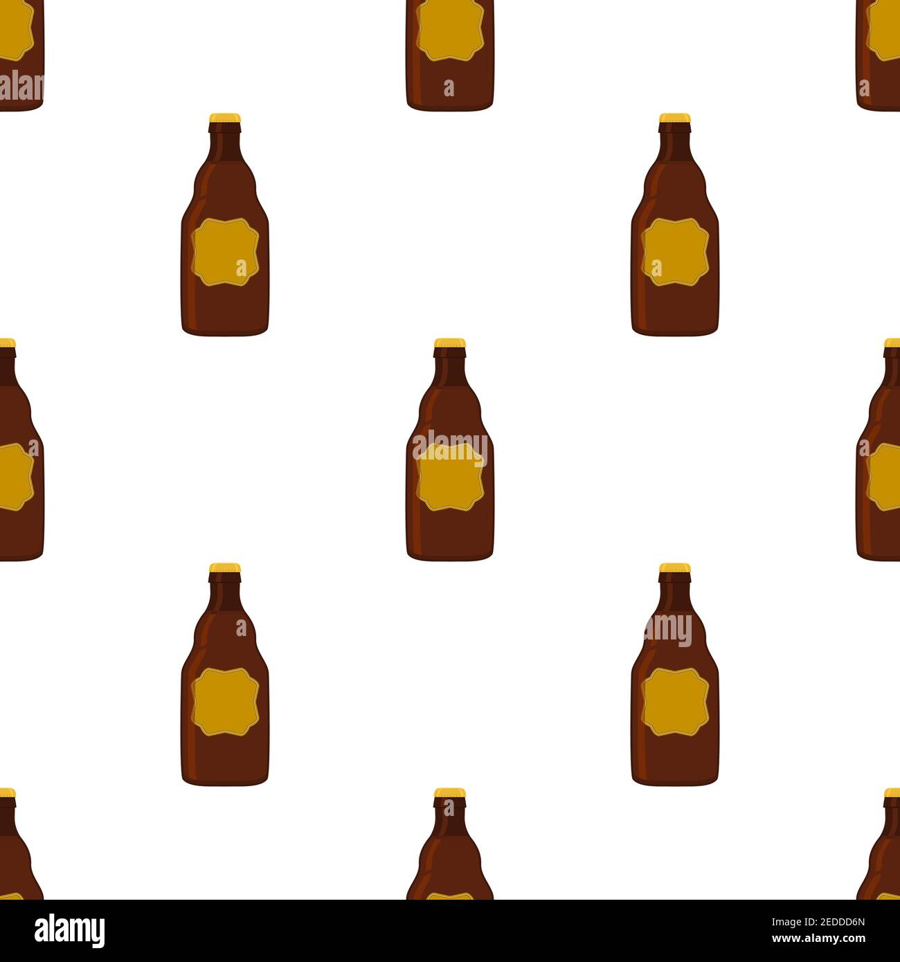 Illustration on theme seamless beer glass bottles with lid for brewery ...