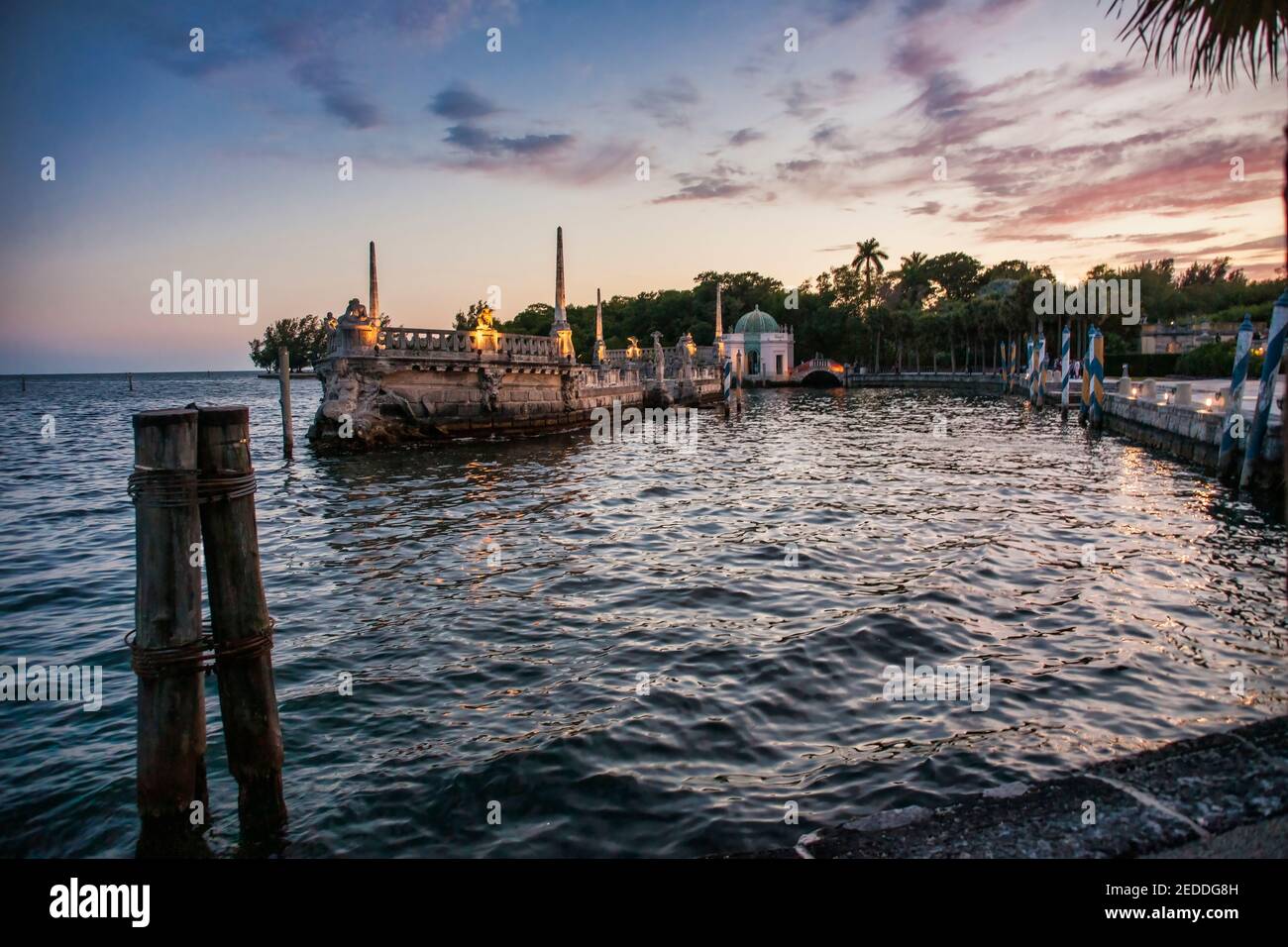 Early evening view of the Stone Barge breakwater and Tea House at Villa ...