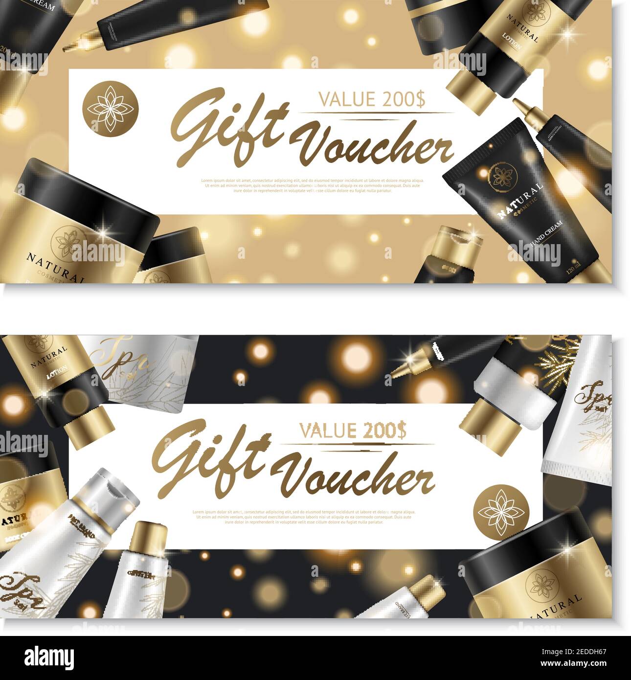 two-horizontal-cosmetic-vouchers-set-with-gift-card-design-beauty