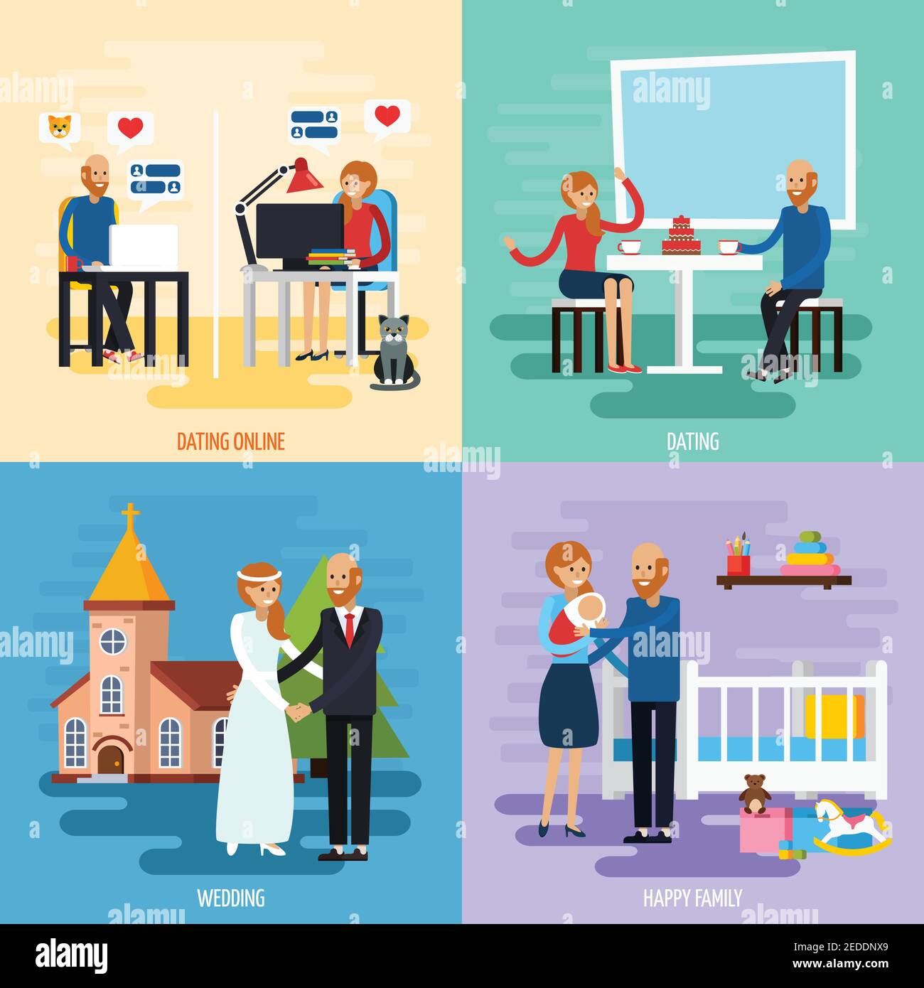 Four steps children Stock Vector Images - Alamy