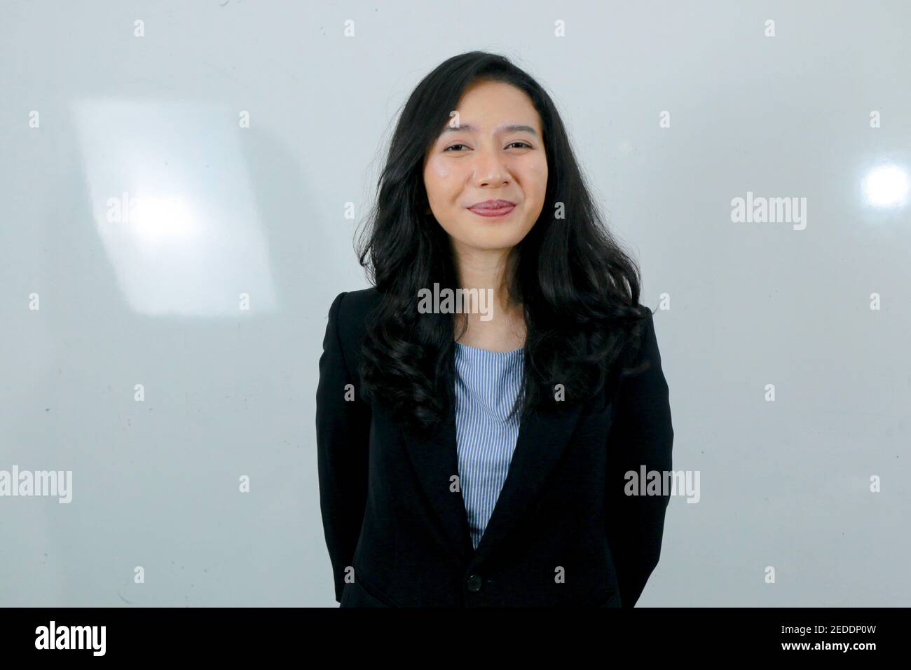 Business young asian girl is happy and confidence look Stock Photo - Alamy
