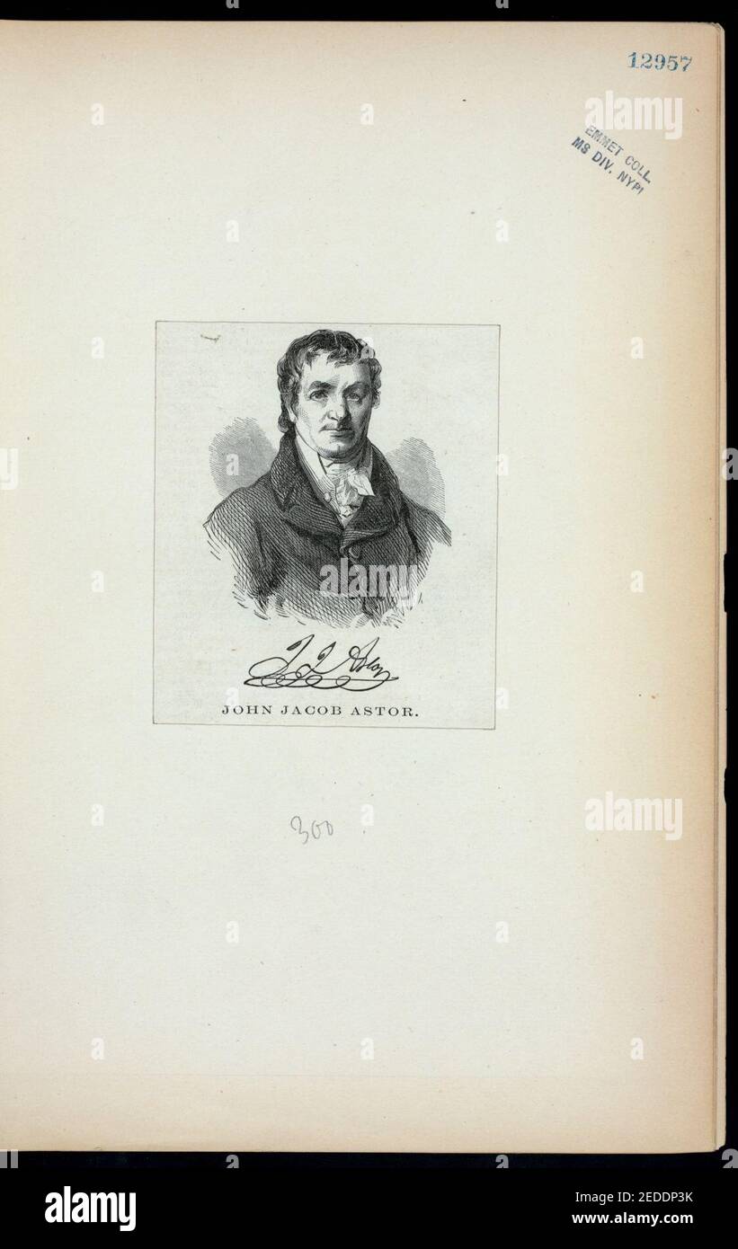 John Jacob Astor Stock Photo - Alamy