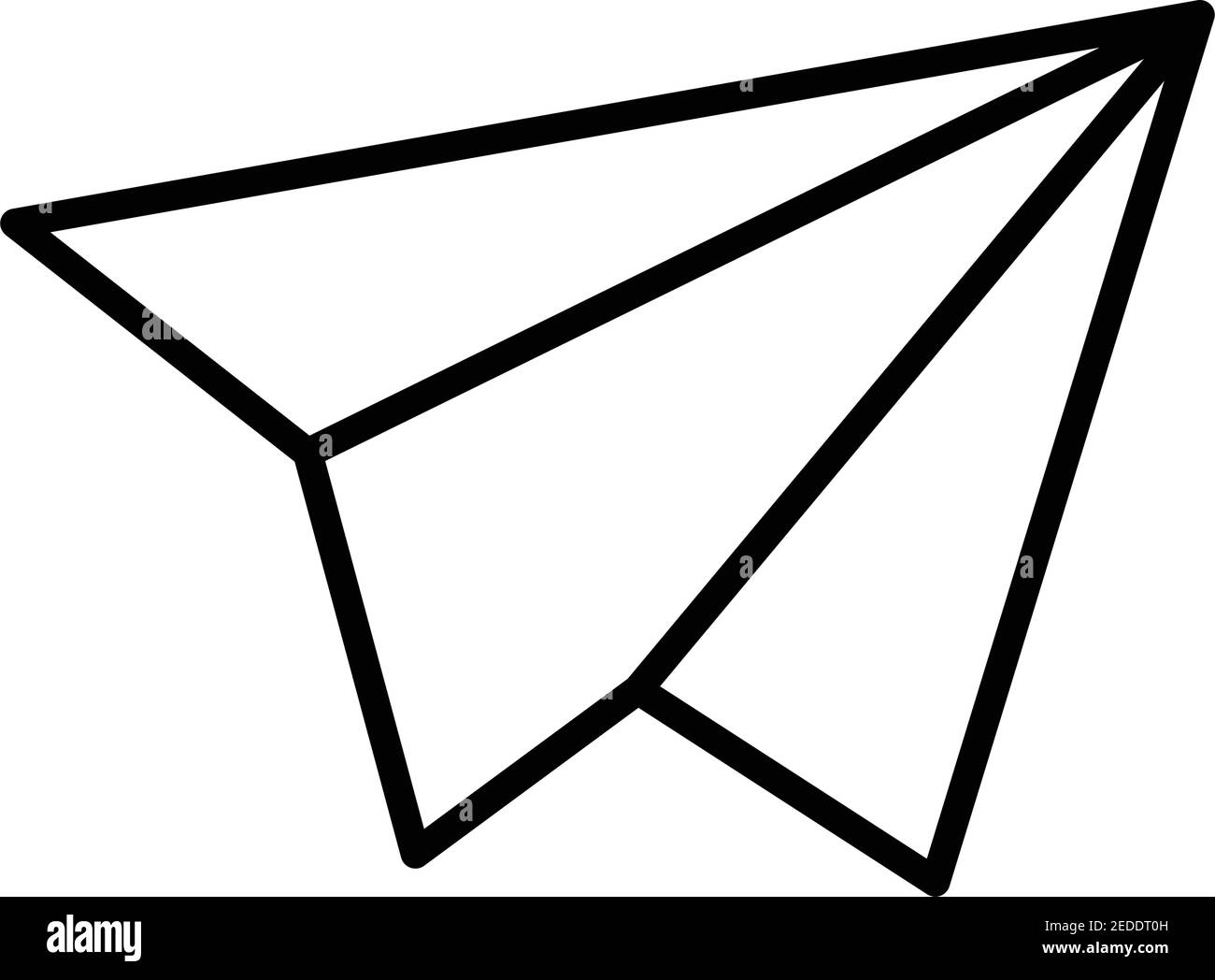 Paper plane line icon vector illustration isolated on white background ...