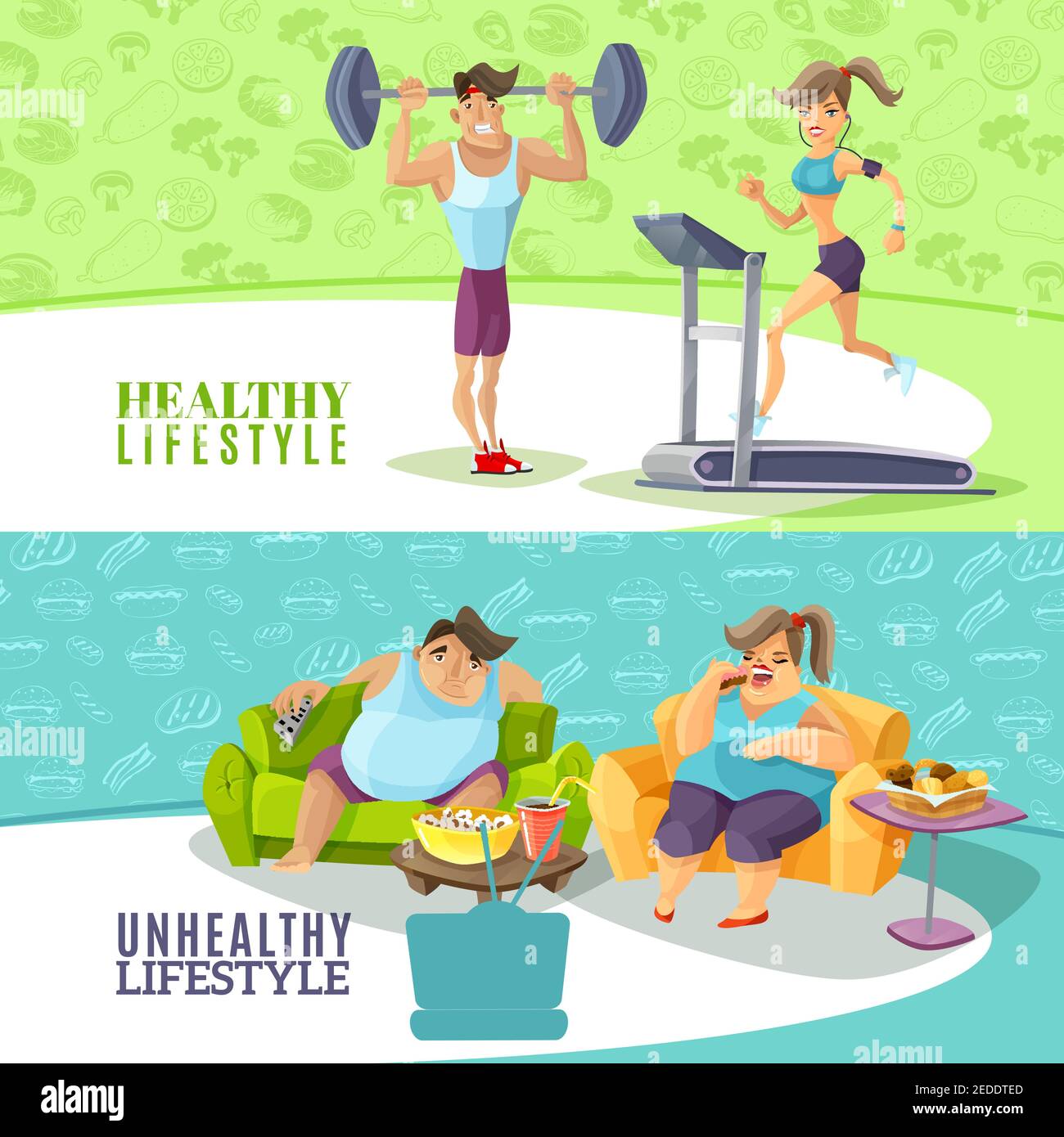 Fat woman gym cartoon illustration hi-res stock photography and images ...