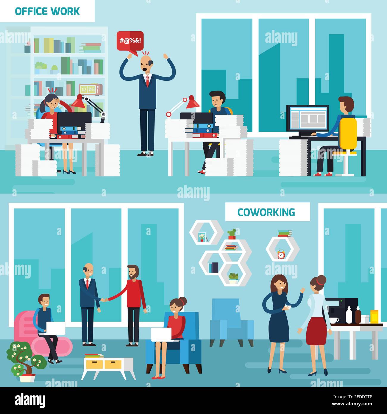 Descriptions of each character Stock Vector Images - Alamy