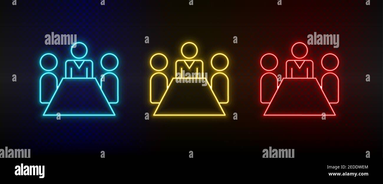 Workplace icons black set hi-res stock photography and images - Alamy