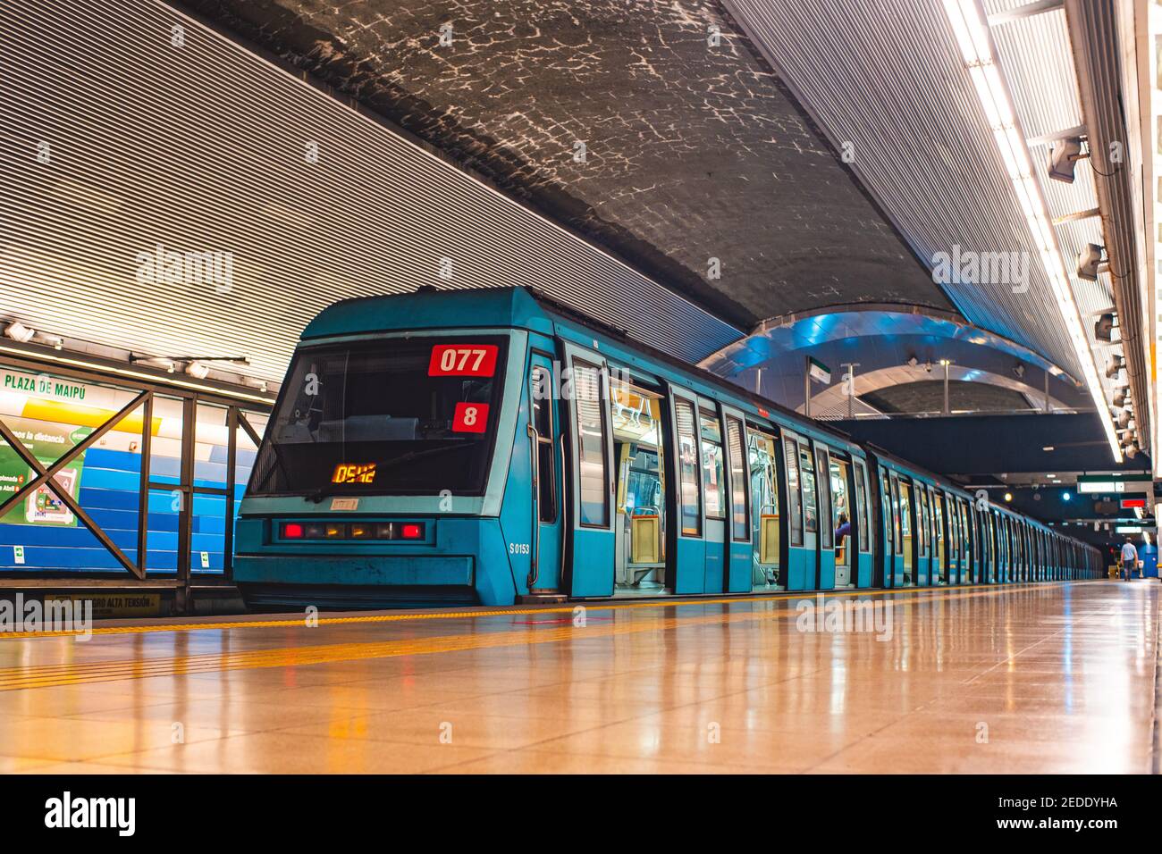 Santiago, Chile - January 2021: A Metro de Santiago train at Line 5 ...